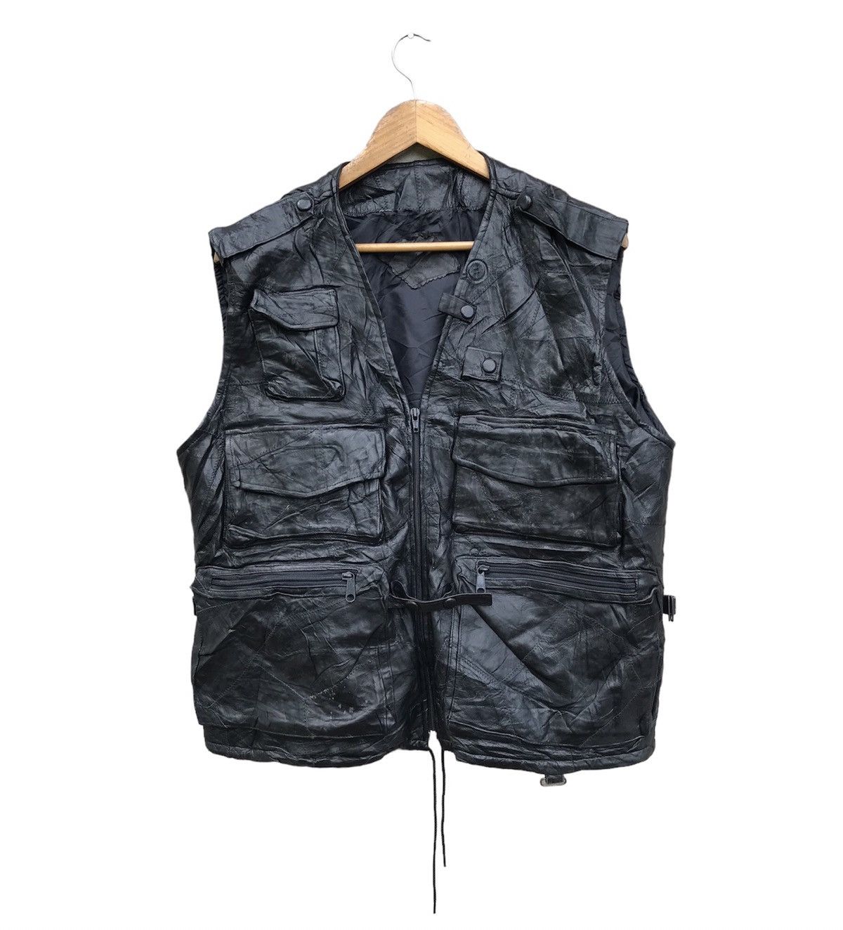 Biker Denim RARE TACTICAL HALF LEATHER JACKET FOR BIKER HARLEY DAVIDSON ...