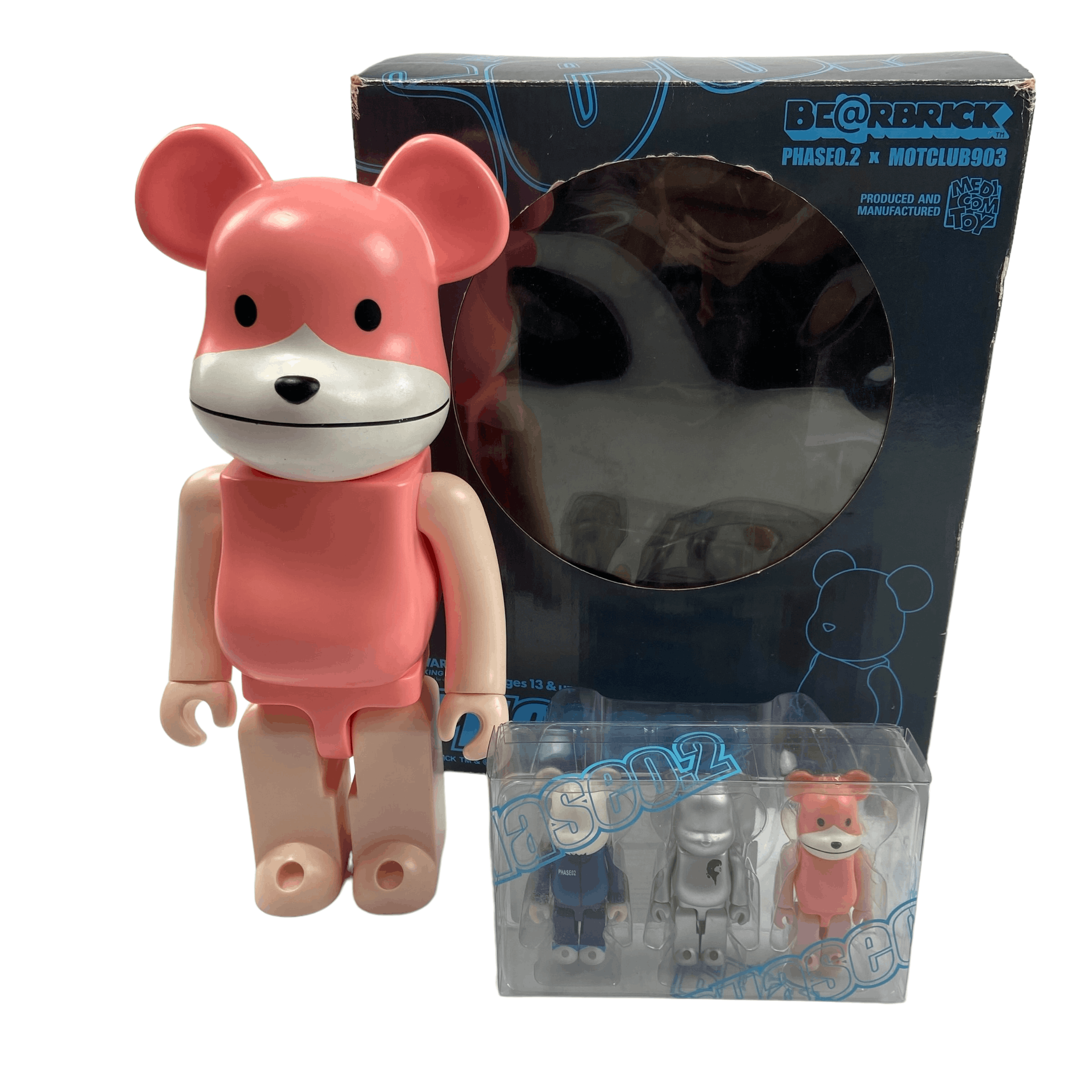 Medicom Bearbrick RARE 2002 Bearbrick X Phase 0.2 400% Figure Set | Grailed