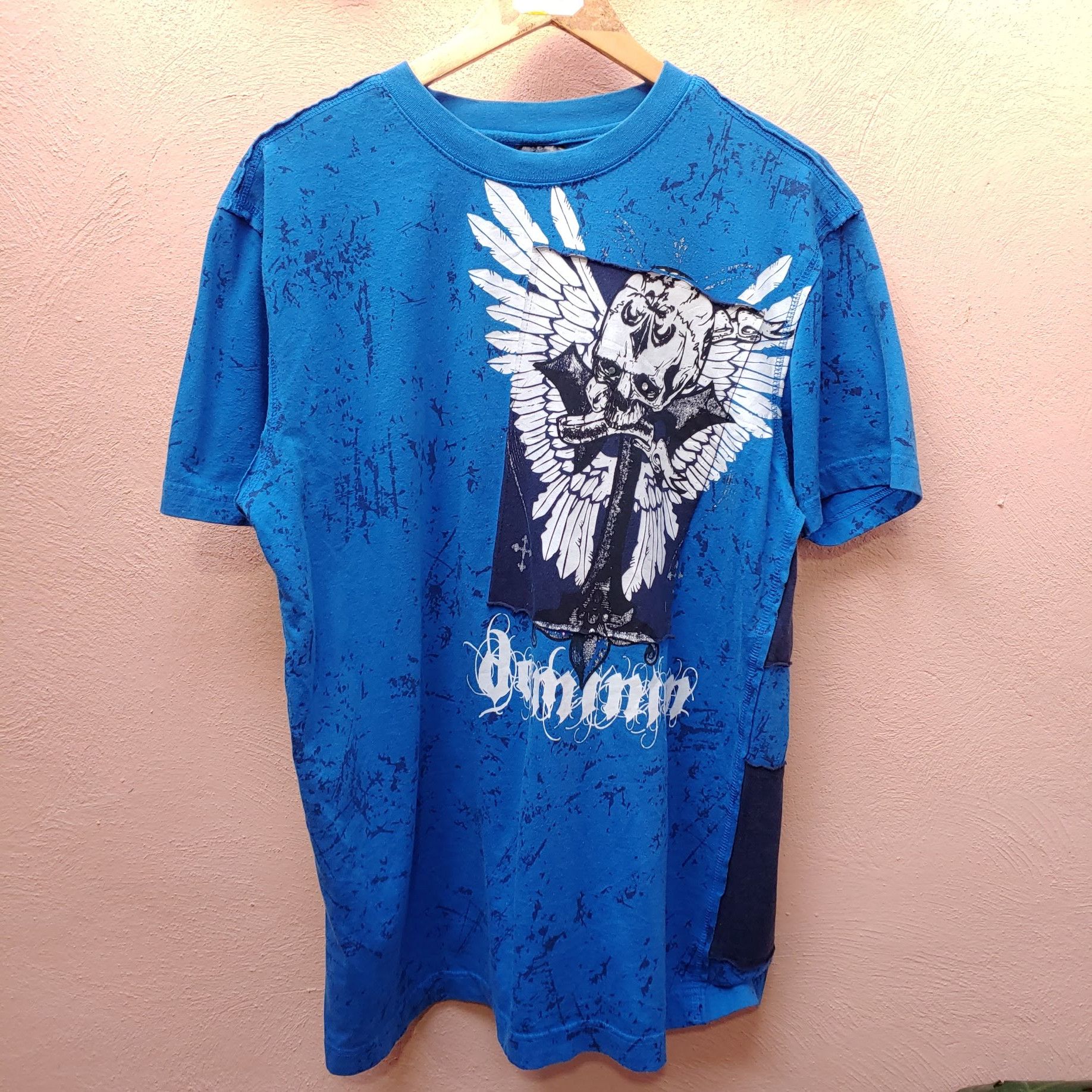 Affliction Fearless Affliction like shirt patches skull wings | Grailed