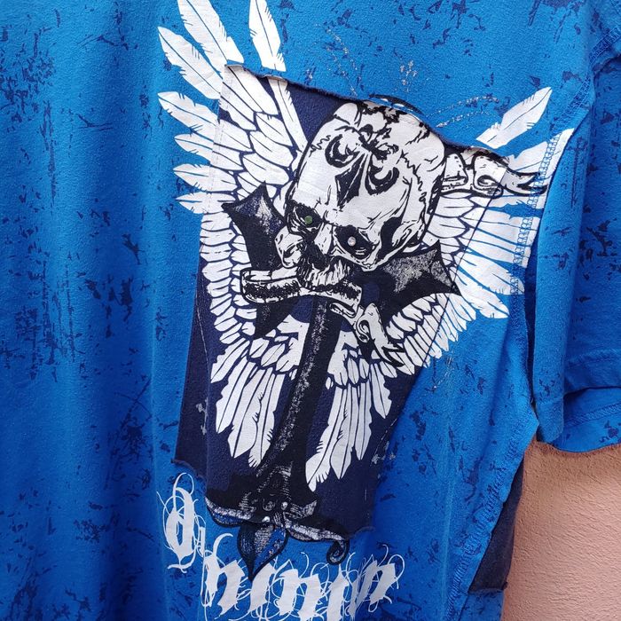 Affliction Fearless Affliction like shirt patches skull wings | Grailed