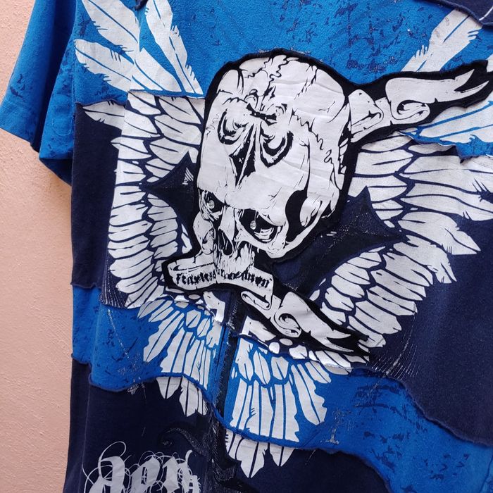 Affliction Fearless Affliction like shirt patches skull wings | Grailed