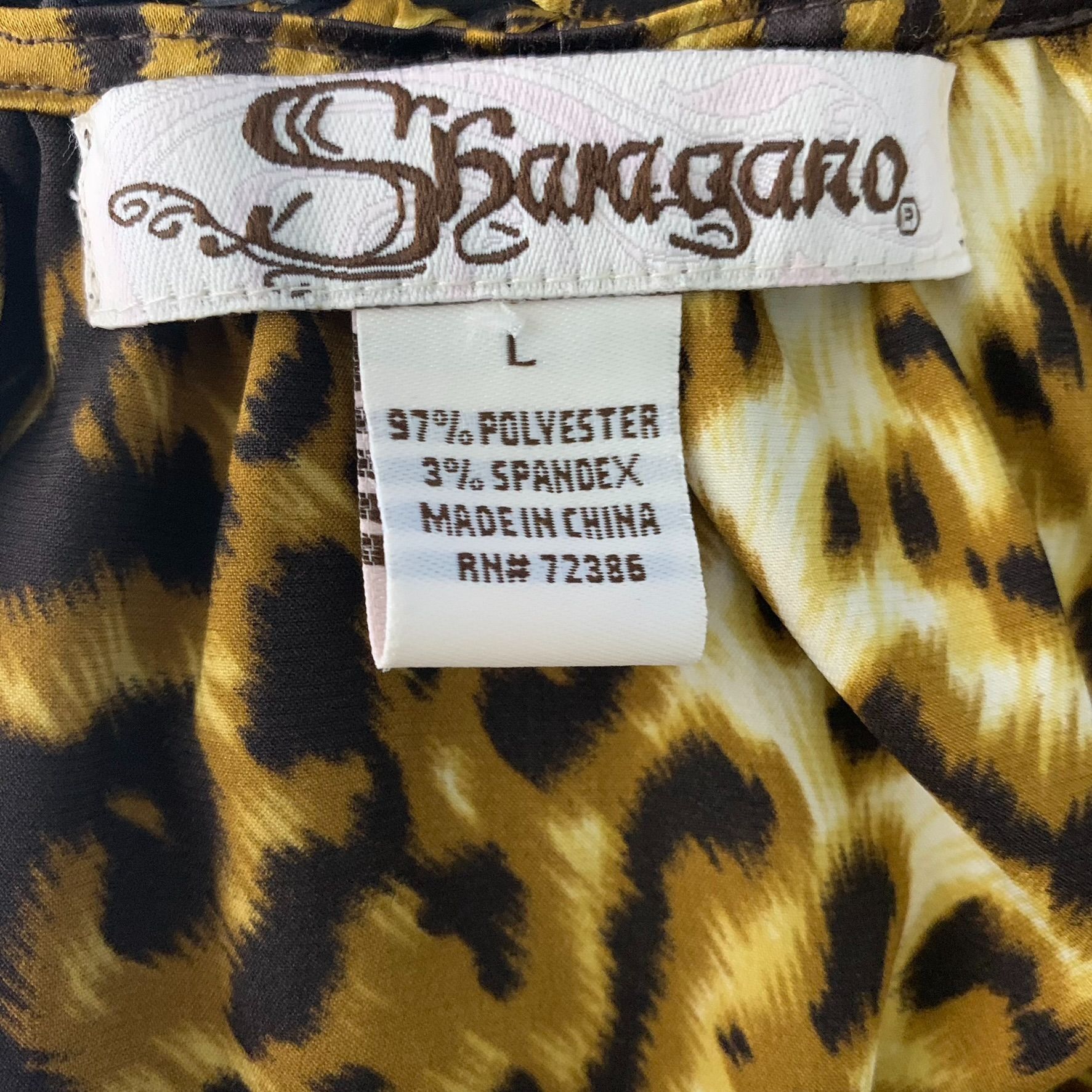 Vintage Vintage 90s Leopard Print Shift Dress L Brown Braided Collar ...