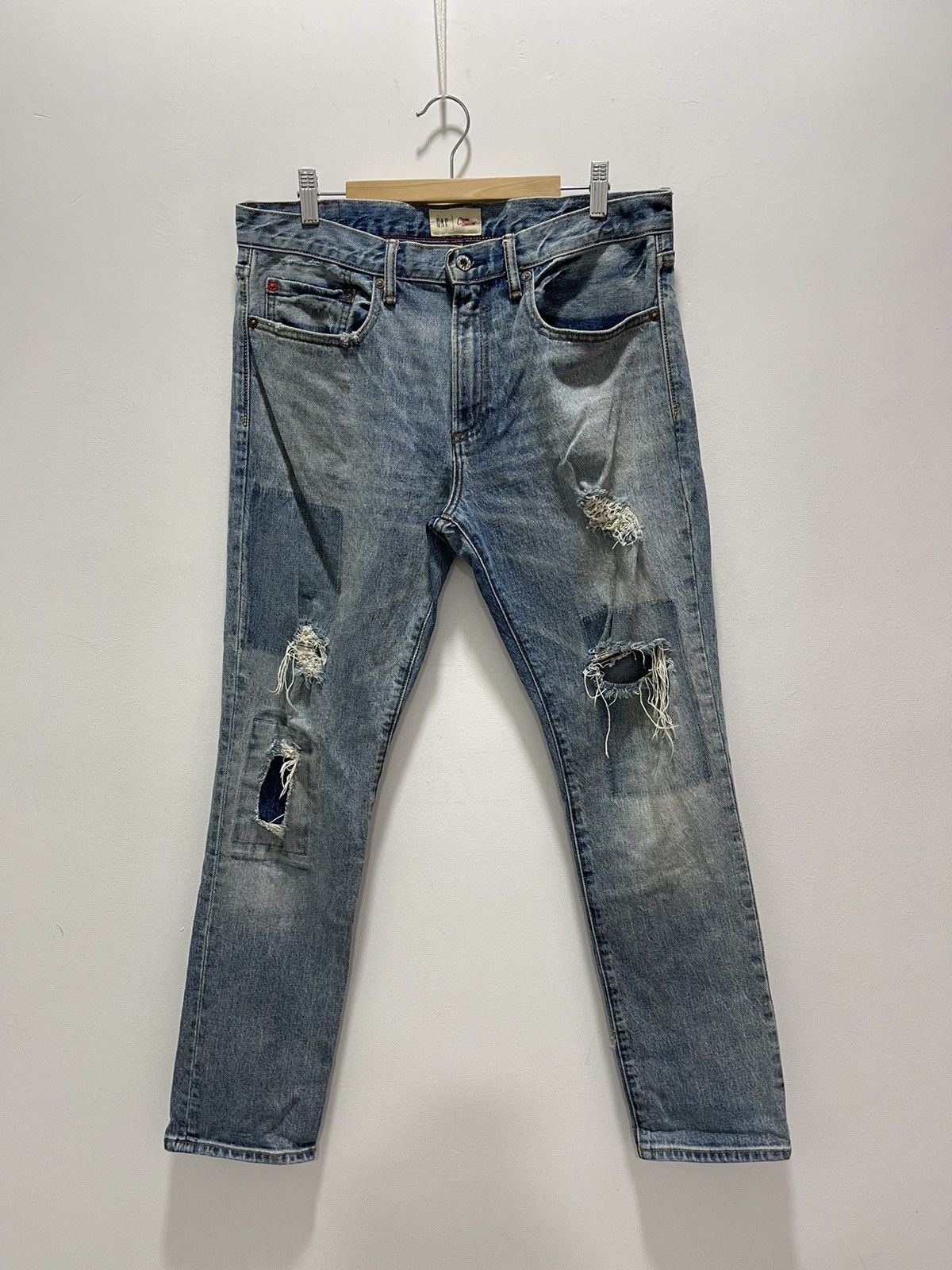 Distressed Denim × Gap × Vintage VINTAGE GAP CONE SKINNY RIPPED ...