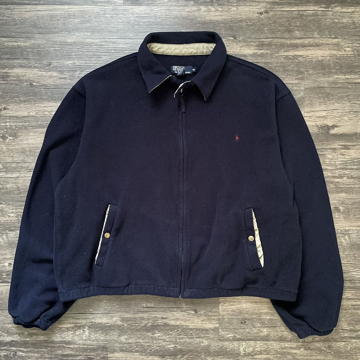 Polo Ralph Lauren × Vintage Vintage 1990s Polo Ralph Lauren Fleece Harrington Jacket XXL | Grailed