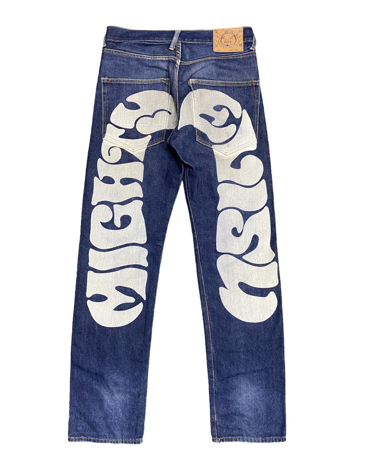 Evisu Mighty Evisu Denim Spellout Denim Pants | Grailed