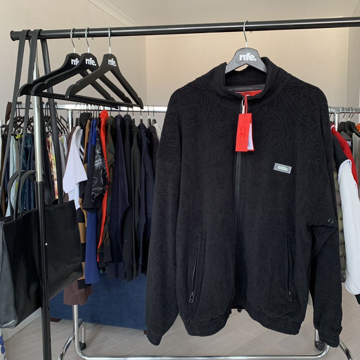 032c Shaved Terry Jacket Black | Grailed