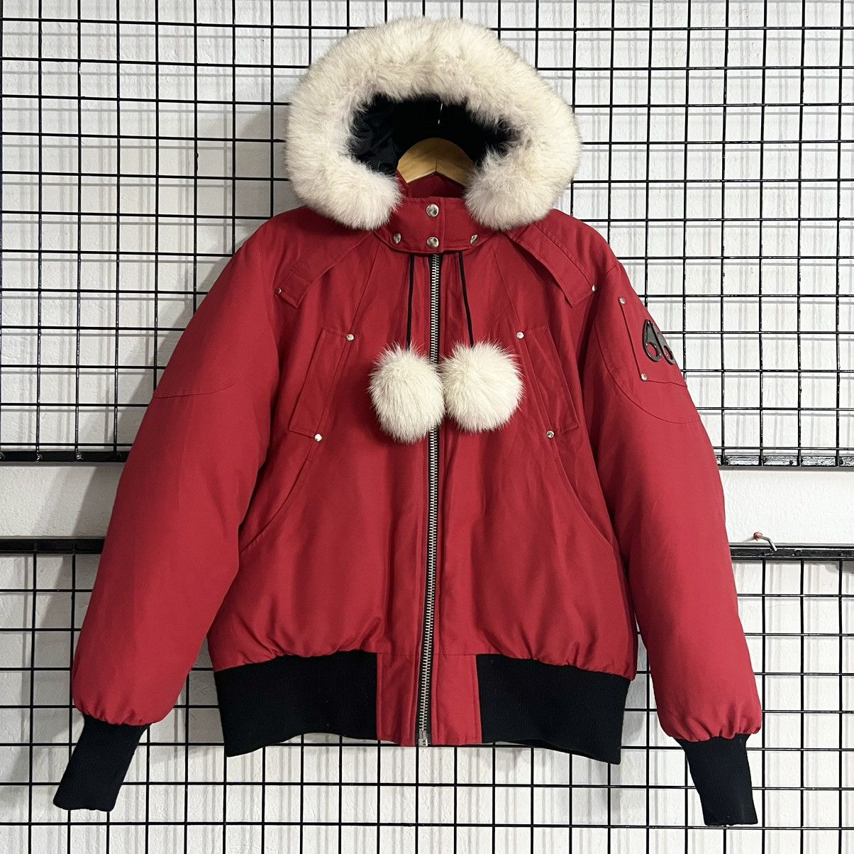 Moose Knuckles Moose Knuckles Women’s red debbie bomber fur | Grailed
