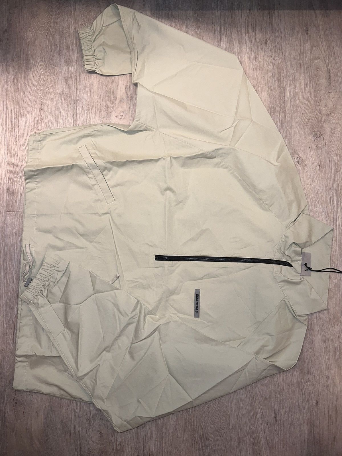 Essentials Fear Of God Essentials Half Zip Track Jacket Sage | Grailed