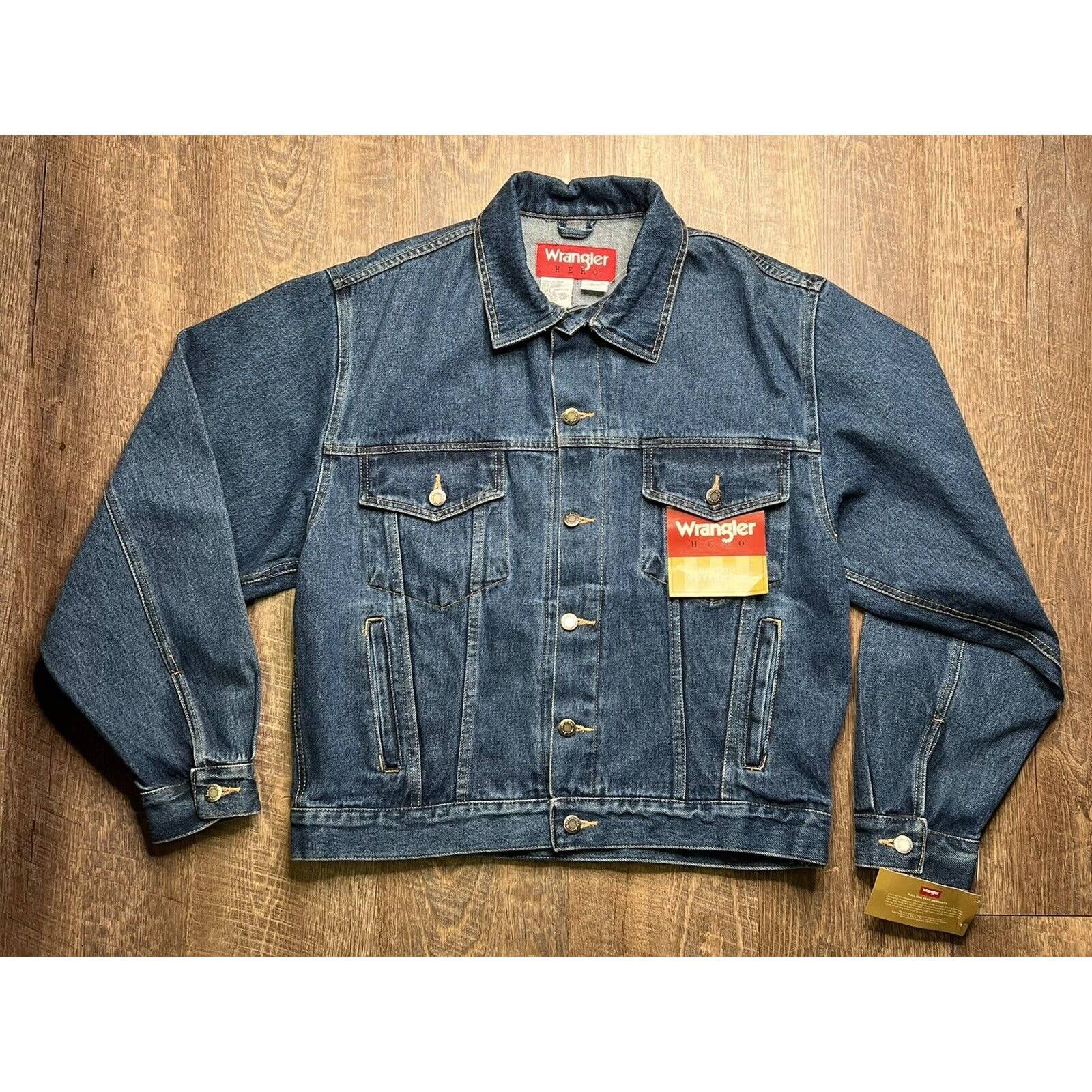 Wrangler Vintage Wrangler Hero Denim Button Up Trucker Jacket NWT MED ...