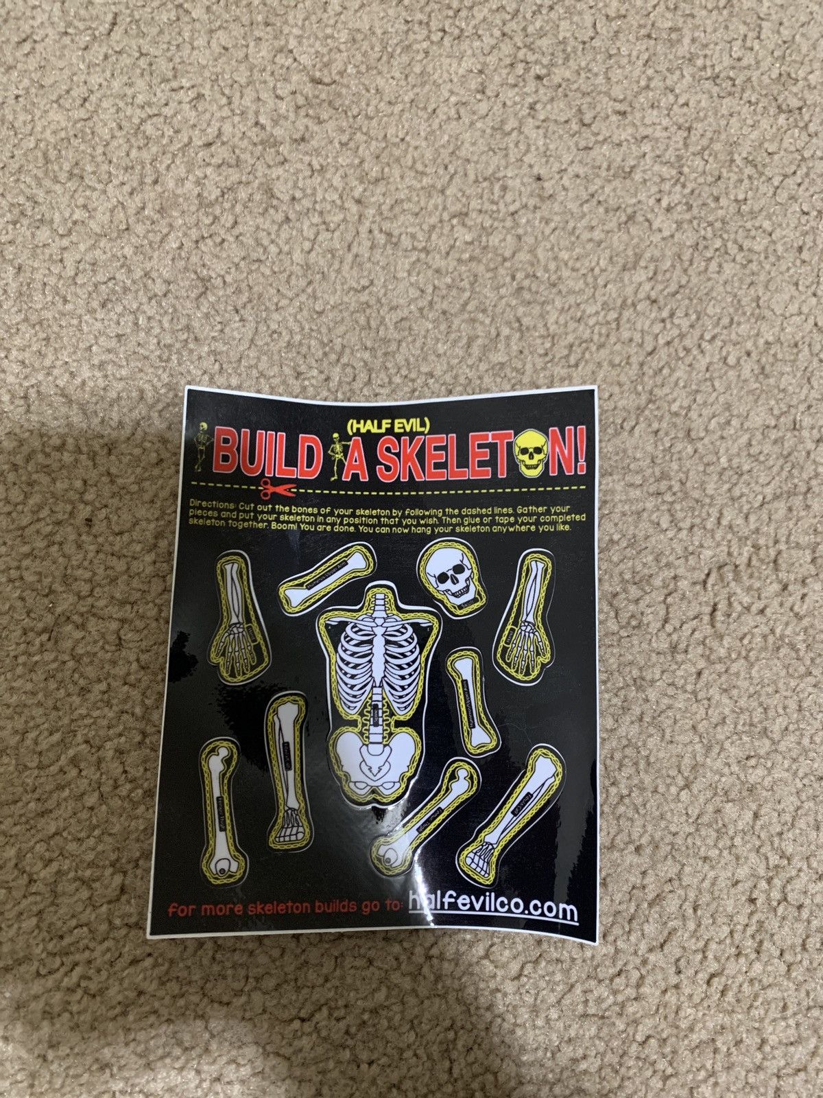 Half Evil Half evil skeleton sticker | Grailed