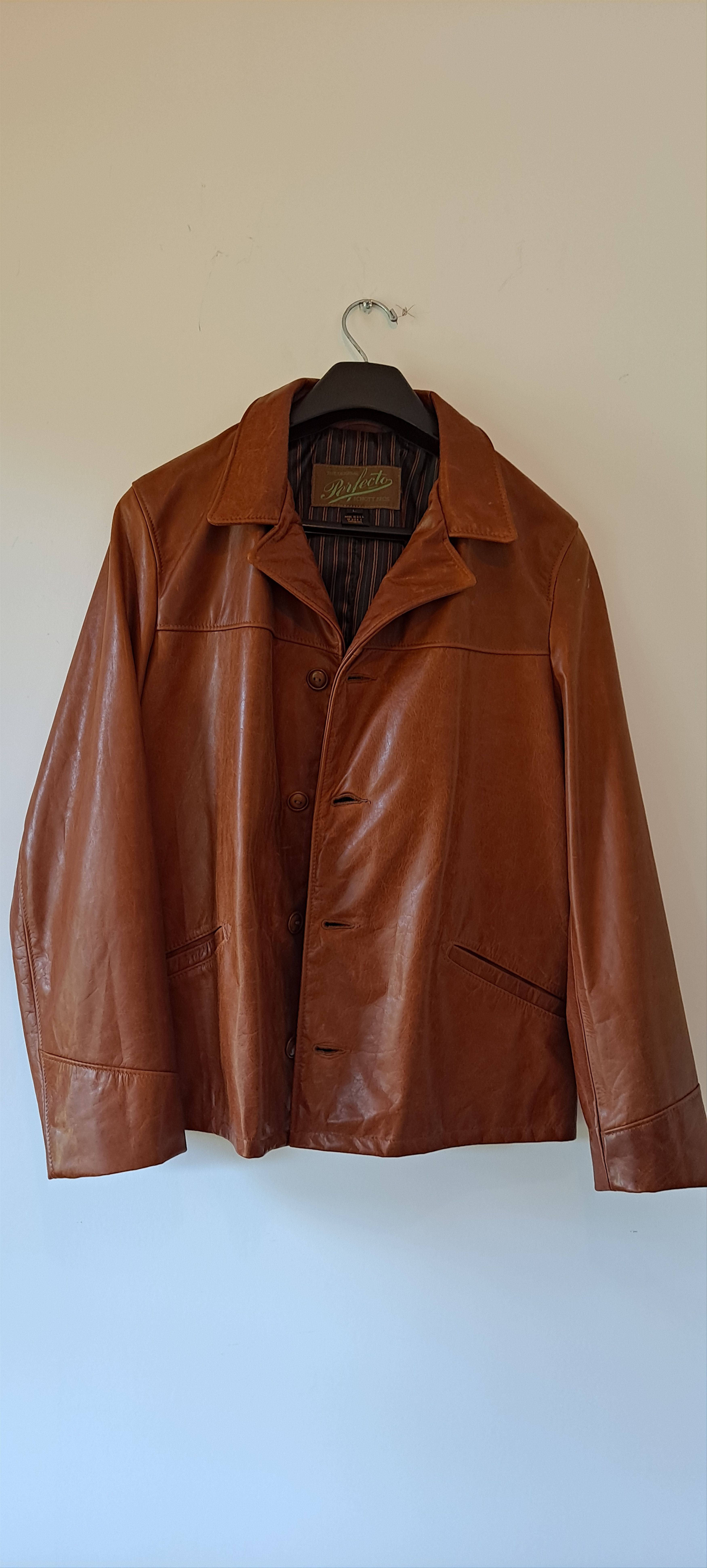 Schott Shott Cowhide Hip Length Car Coat STYLE: 544 | Grailed