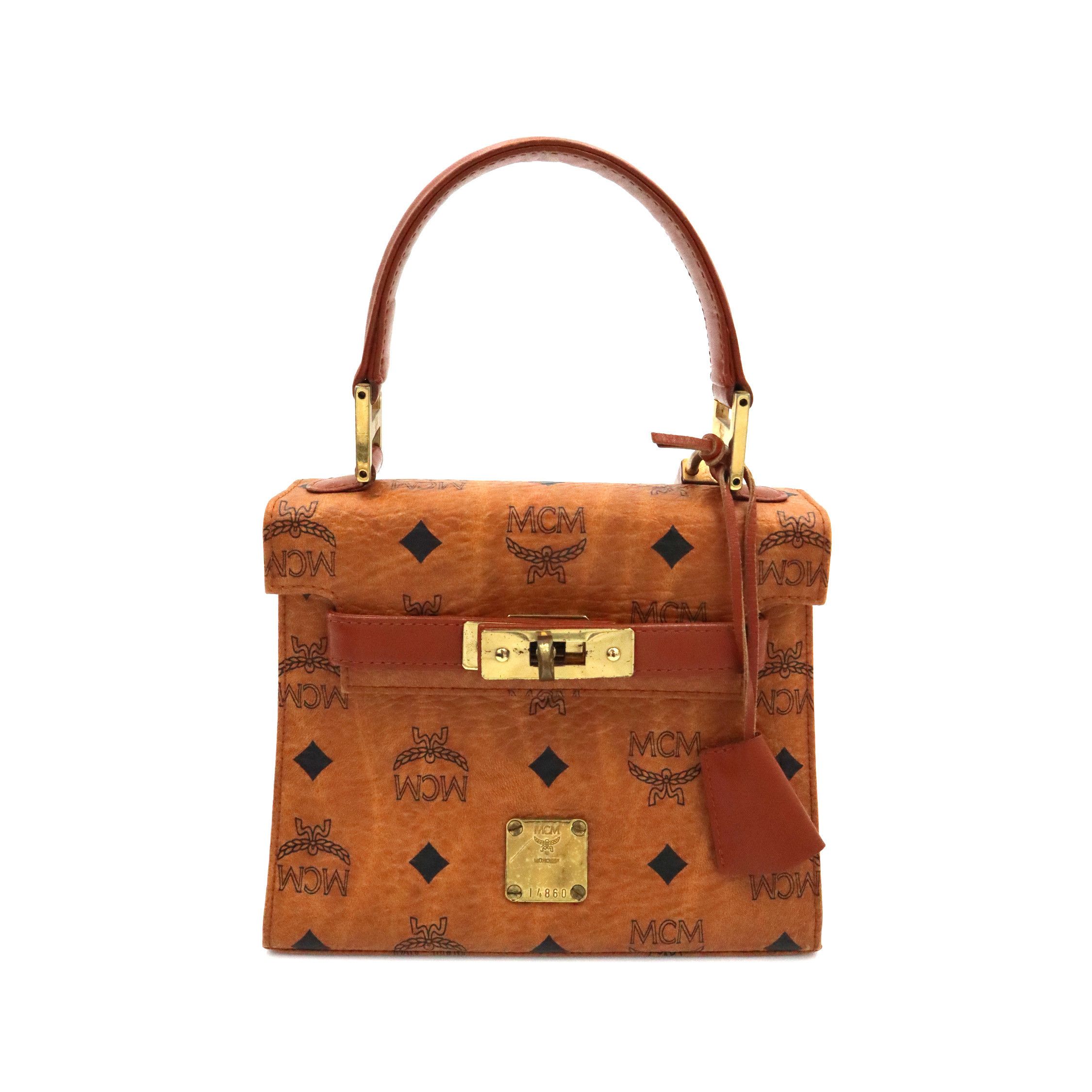 MCM Vintage MCM Monogram Visetos Kelly 2WAY Handbag | Grailed