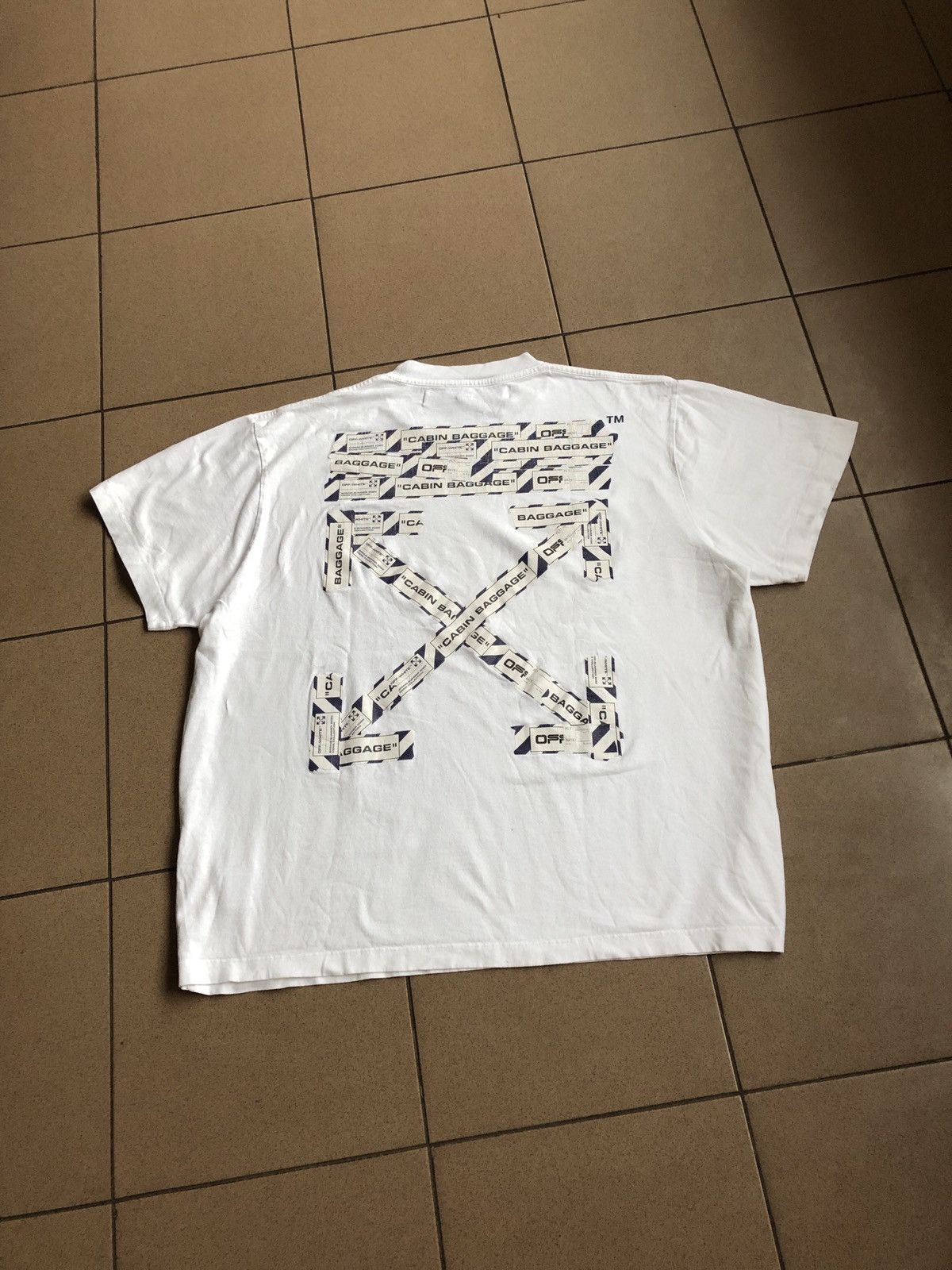 Off-White OFF-WHITE “CABIN BAGGAGE” T-SHIRT | Grailed
