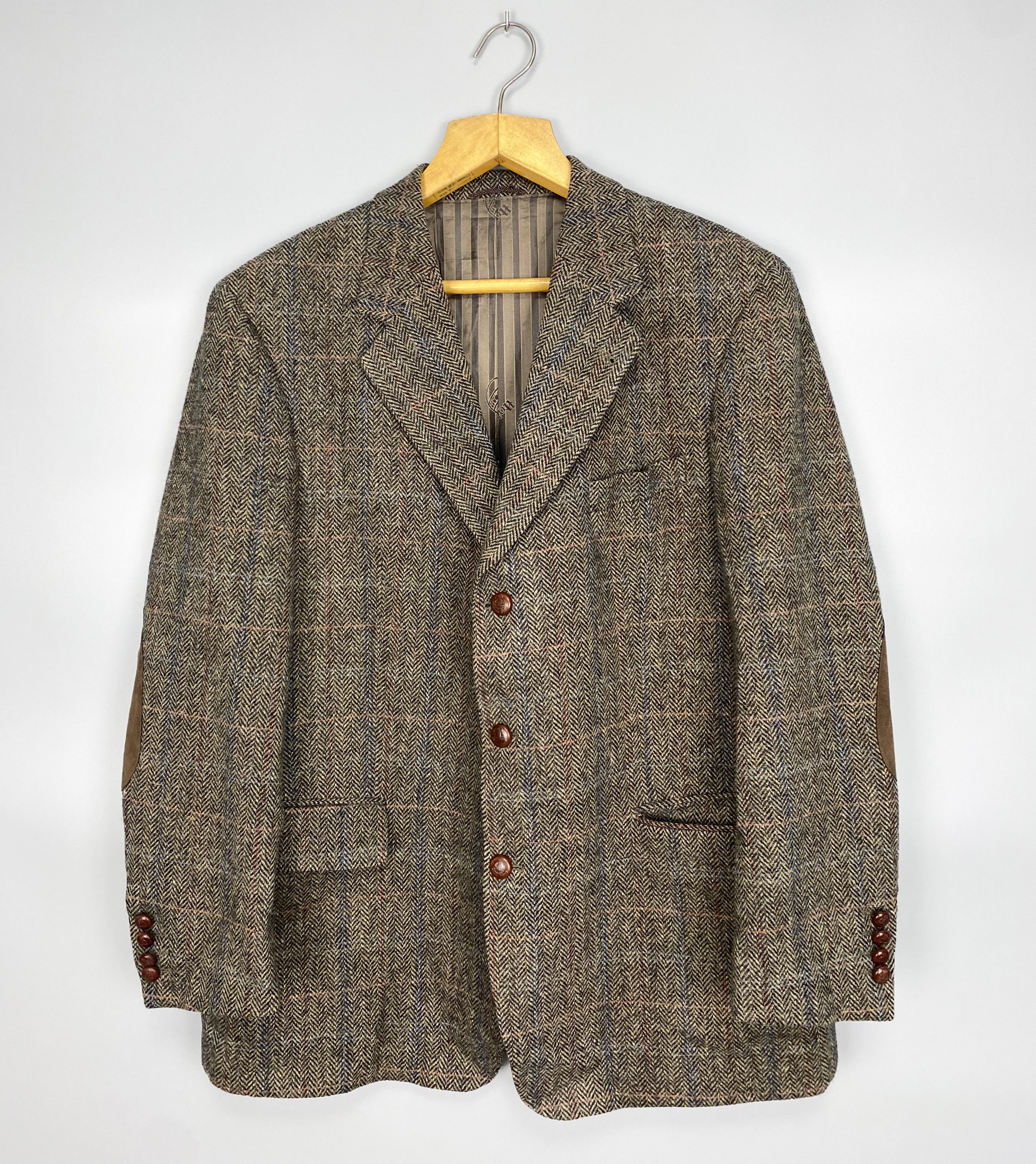Harris Tweed × Luxury Mario Barutti x Harris Tweed Pure Wool Blazer ...