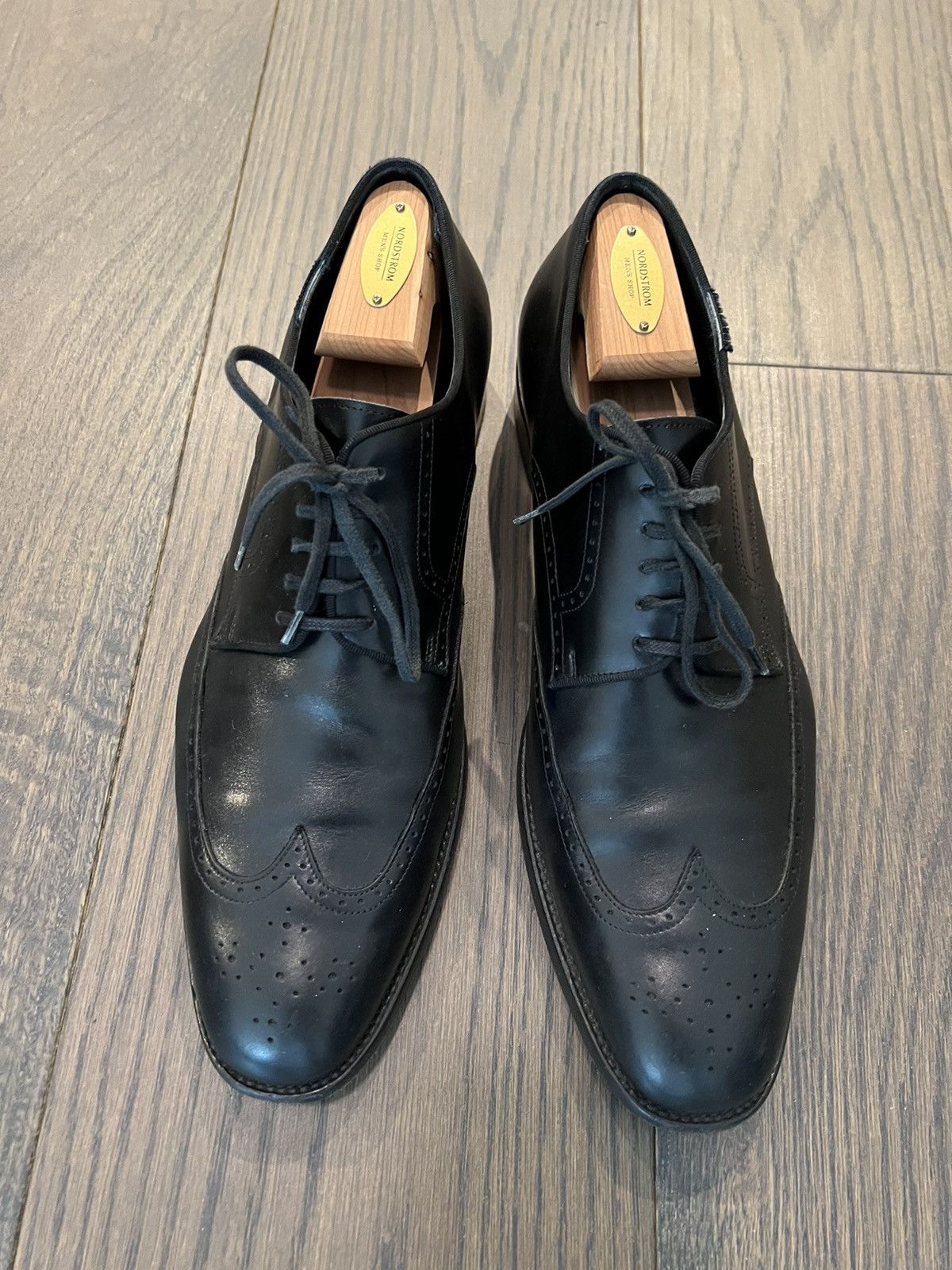 Saint Laurent Paris Hedi Slimane SLP Brogue Lace Up Leather Black Shoes ...