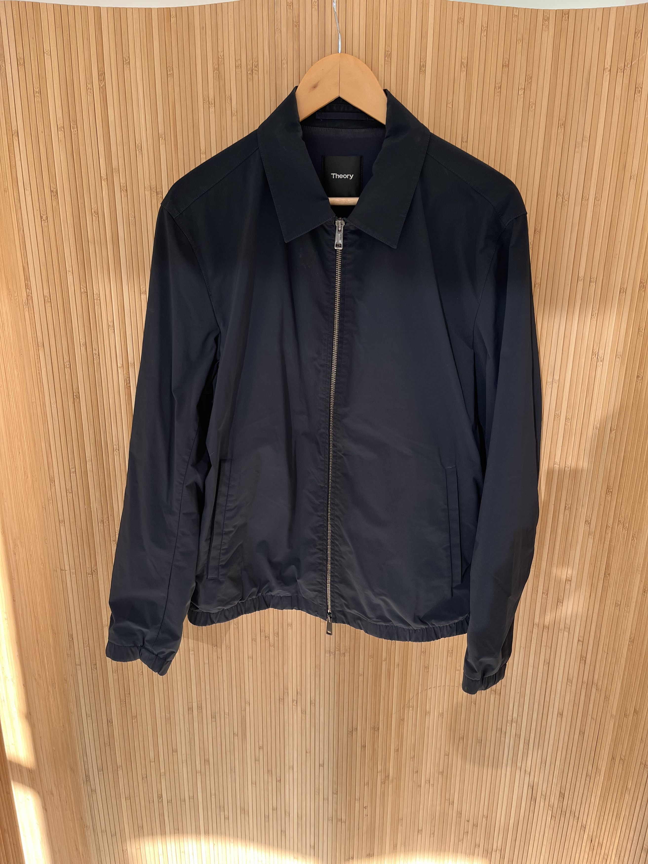 Theory Theory Navy Double Zip Jacket | Grailed