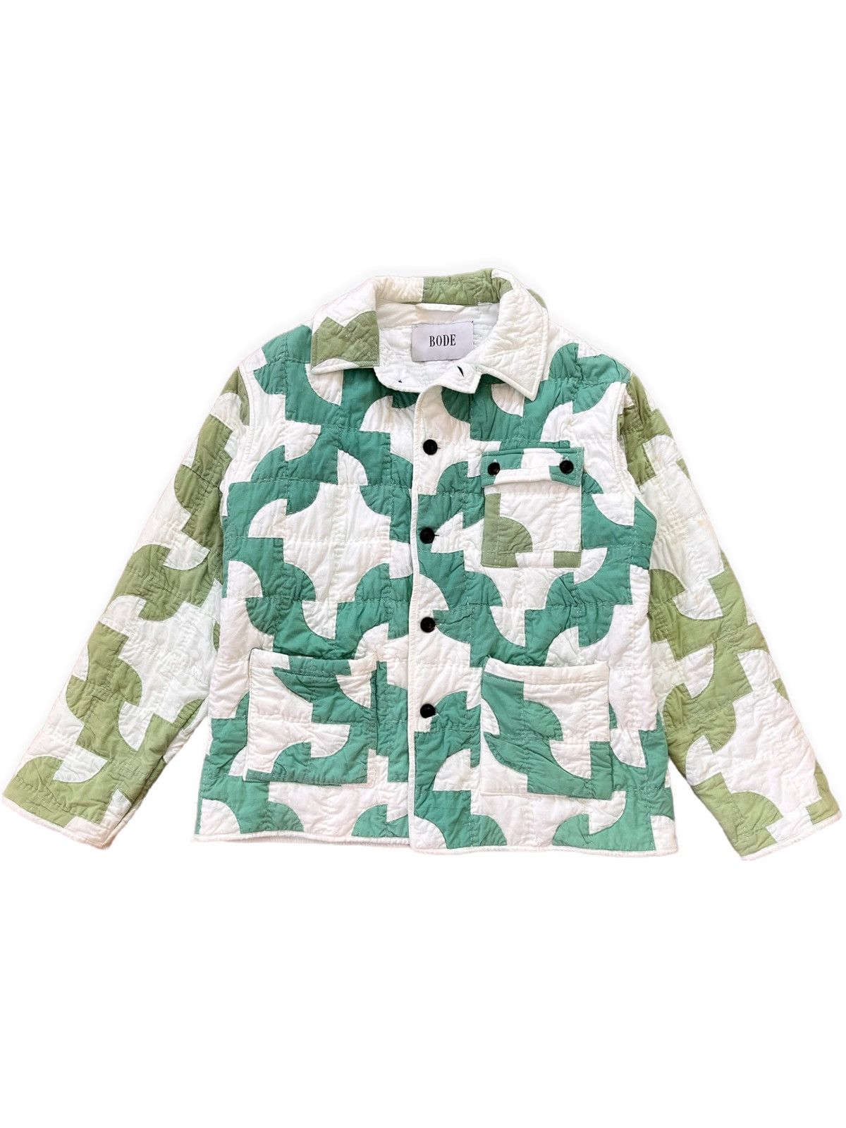 Bode RARE 1 of 1 Bode Drunkard’s Path Patchwork Workwear Jacket | Grailed