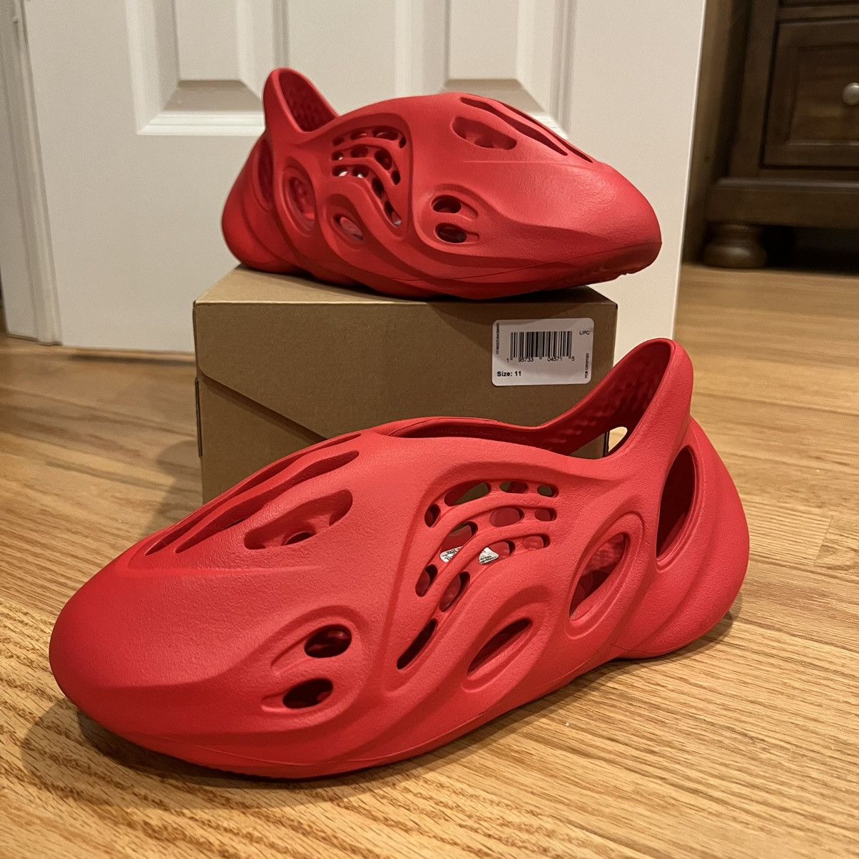 Adidas × Kanye West Yeezy Foam Runner Vermillion | Grailed