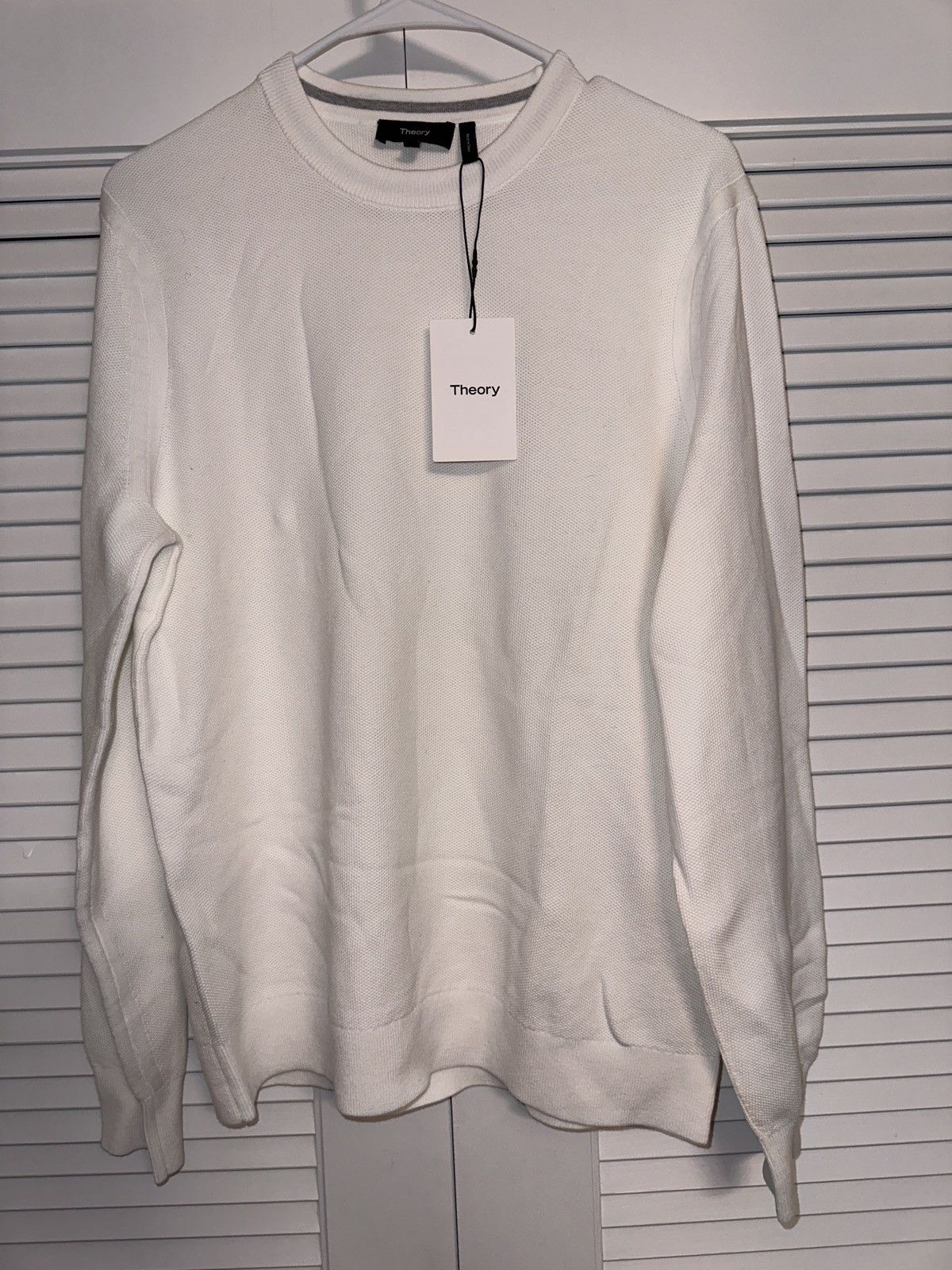 Theory White Theory Sweater SZM NWT | Grailed
