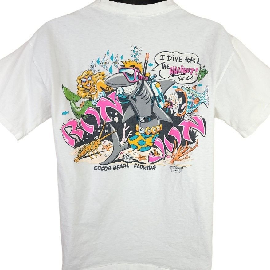 Vintage Ron Jon Surf Shop T Shirt Vintage 80s Snorkeling Shark | Grailed