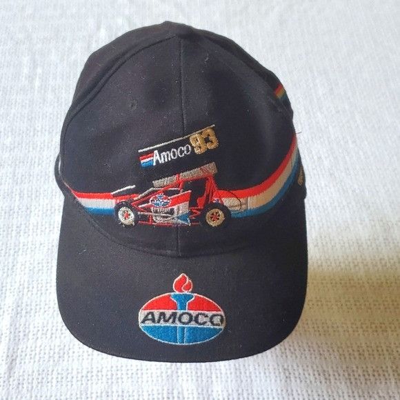 Vintage Tonkin Vintage Embroidered Amoco 93 Dale Blaney Nascar Snapb ...