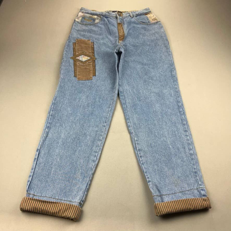 Vintage Vintage Major Damage Jeans Mens 32 Blue Denim Patchwork 90s ...