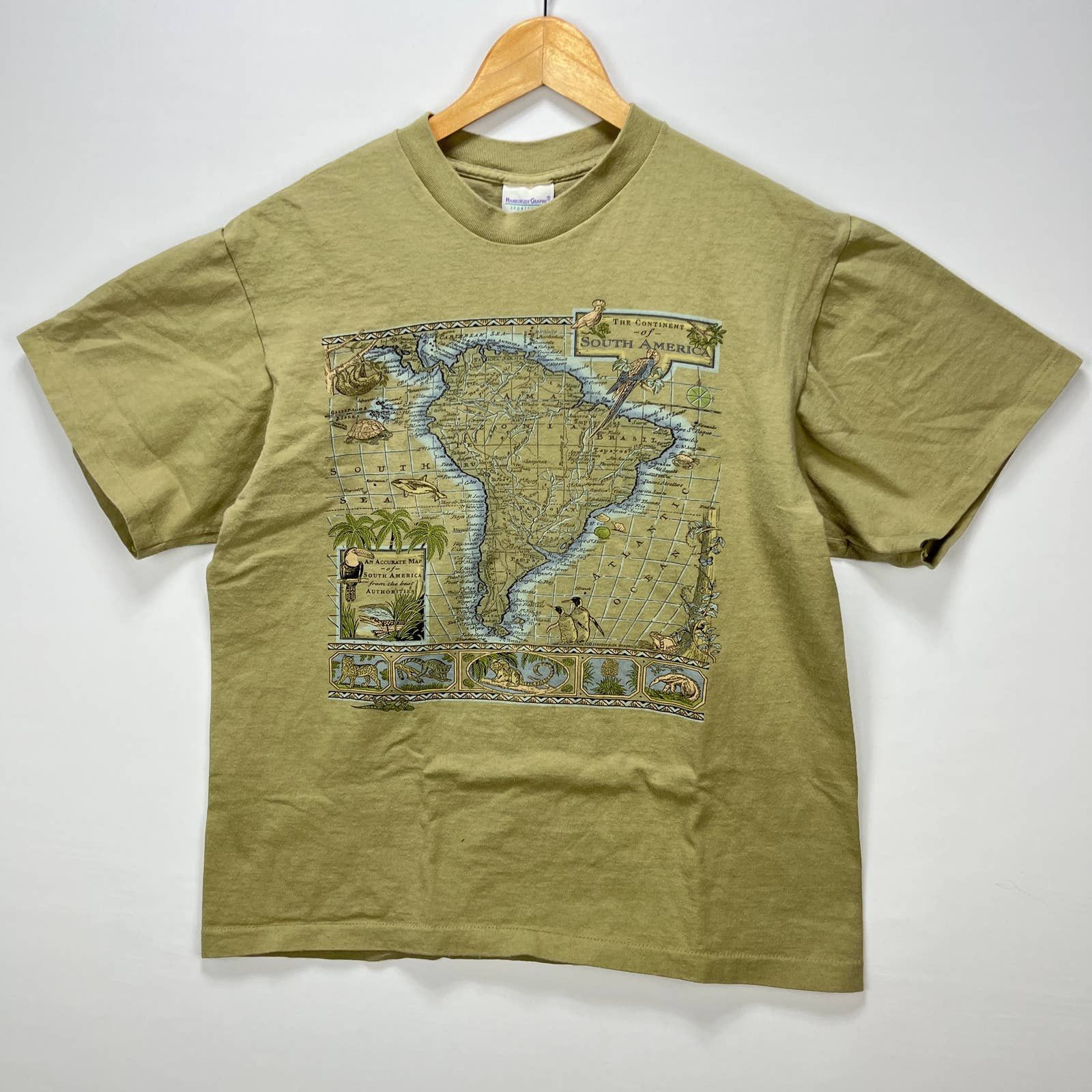 Vintage Vintage 90s South America Map Latin T shirt Large | Grailed