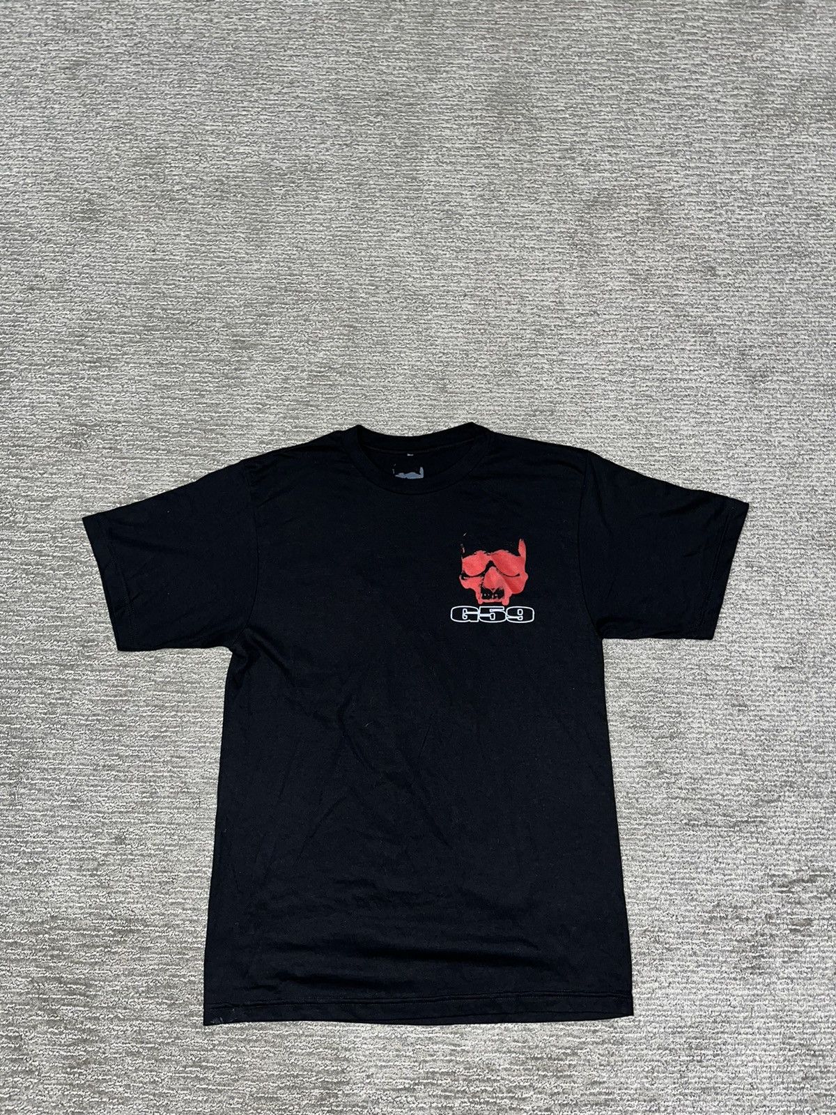 G59 Records Greyday 2022 Black and Red Skull Tour Tee | Grailed