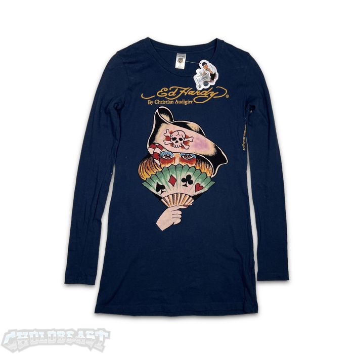 Ed Hardy Vintage 2000s Y2K Ed Hardy Women Shirt Dress S by Christian ...