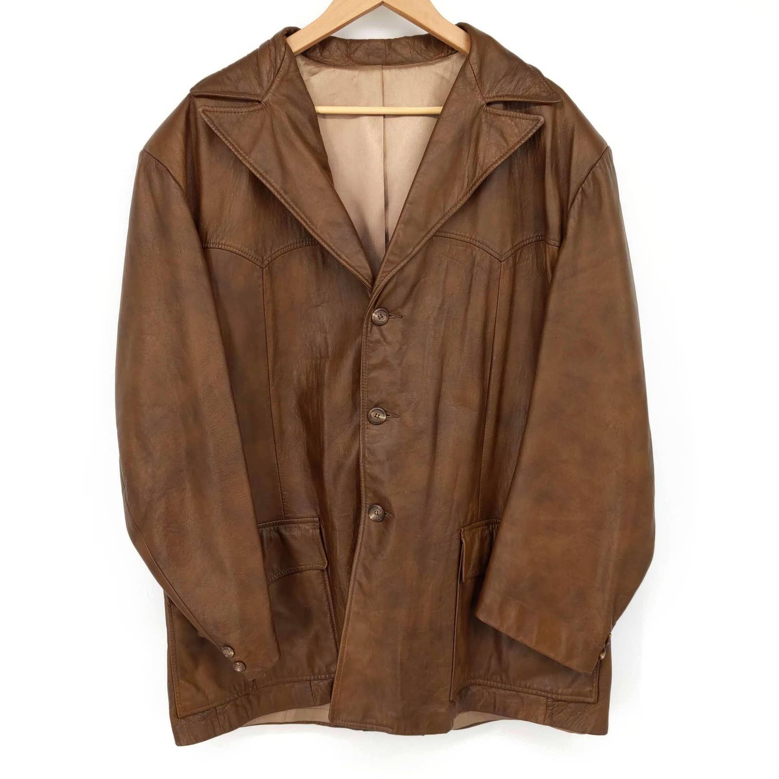 Scully Leather × Vintage Scully Leather Blazer Jacket Western Coat Dean ...