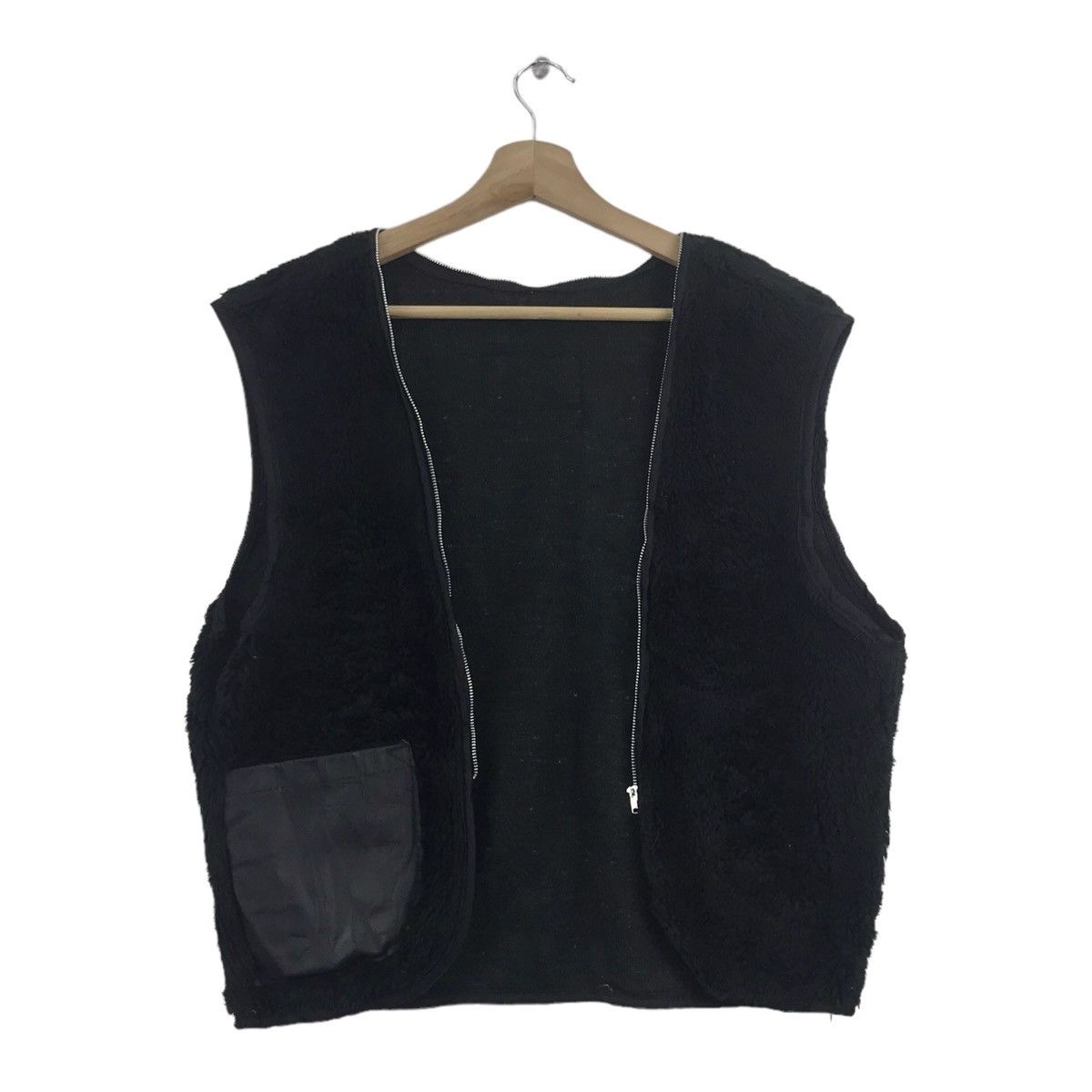 Schott Vintage SCHOTT USA Sherpa Inner Liner Black Vest | Grailed