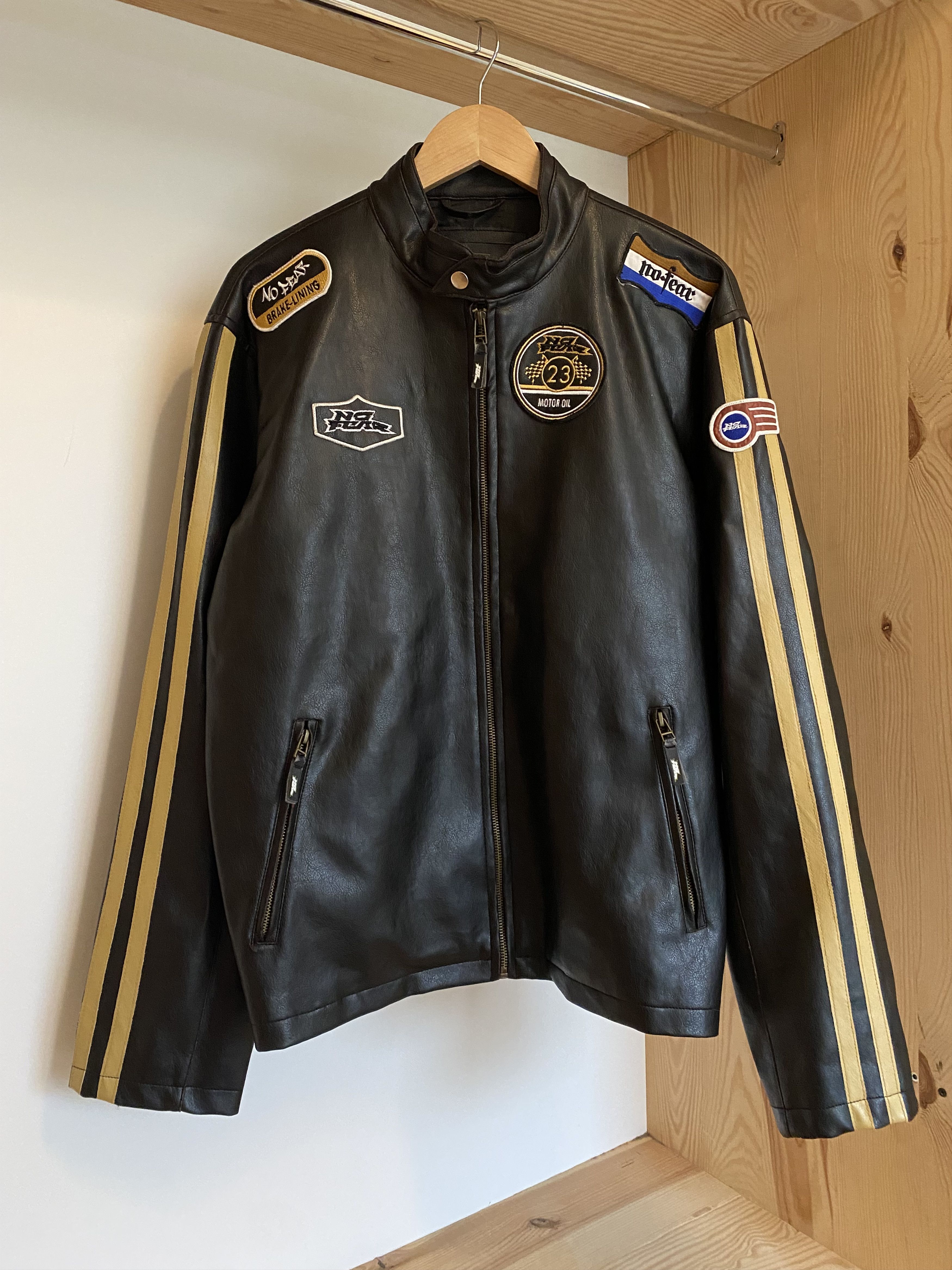 No Fear × Vintage Vintage No Fear PVC Leather Jacket | Grailed