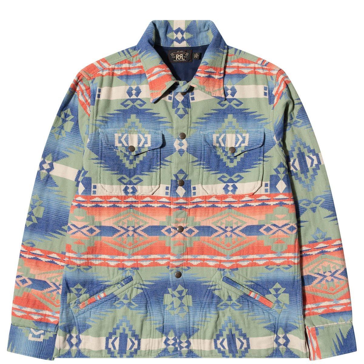 RRL Ralph Lauren RRL Brushed Jacquard Overshirt printed blouson jacket ...