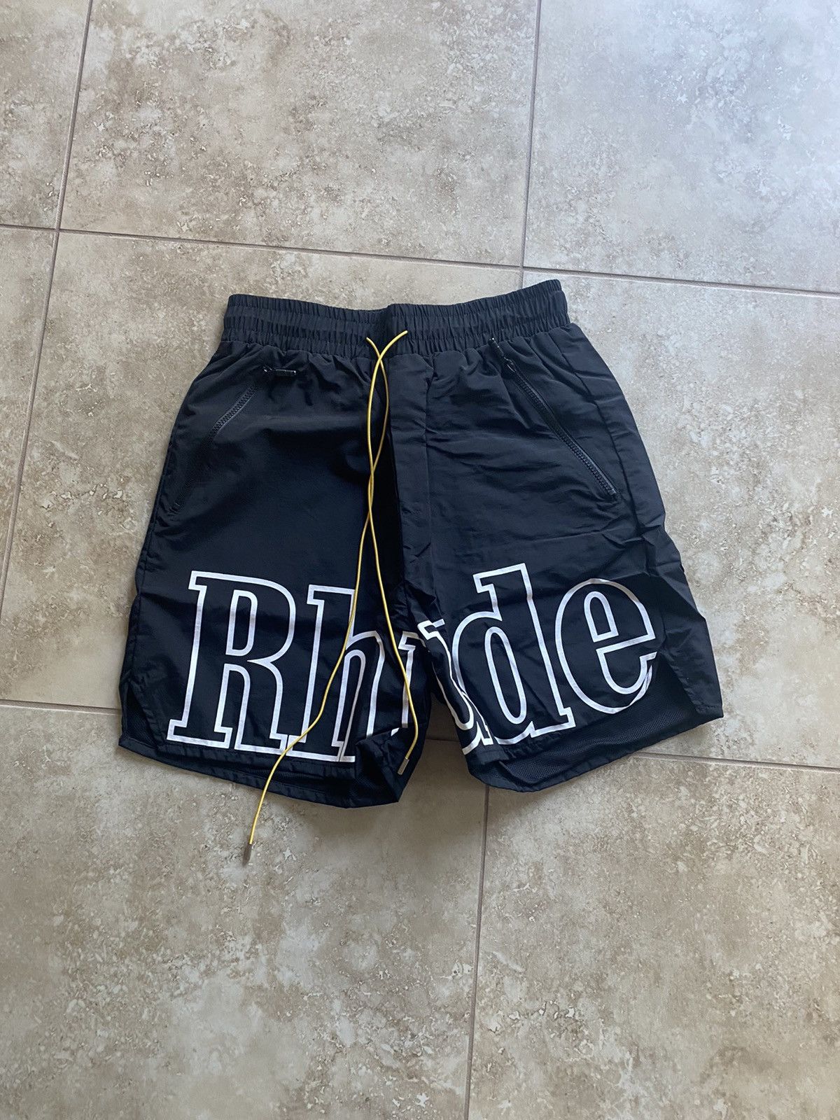 Rhude Rhude Black Logo Shorts Large *VERY RARE* | Grailed