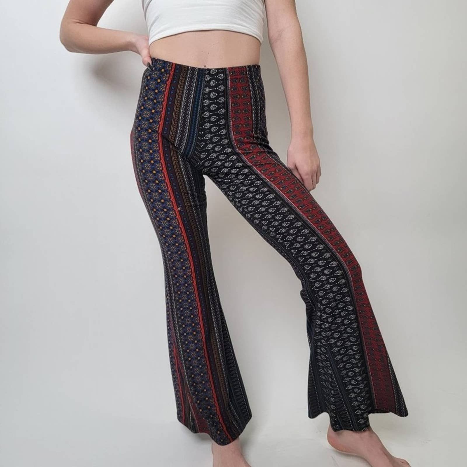 Gypsy LA Gypsy Flared Boho High Rise Leggings - S | Grailed