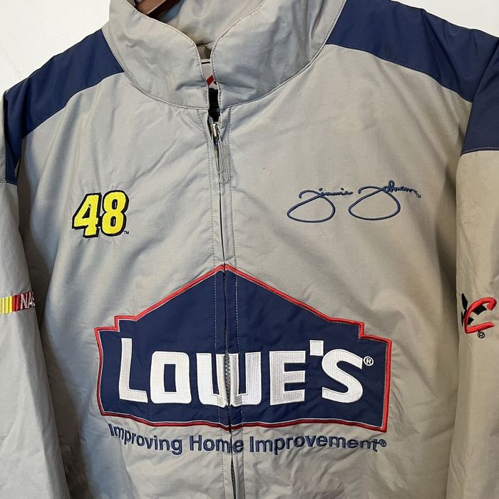 Vintage Chase NASCAR Lowes Jimmy Johnson #48 Racing Bomber Jacket | Grailed