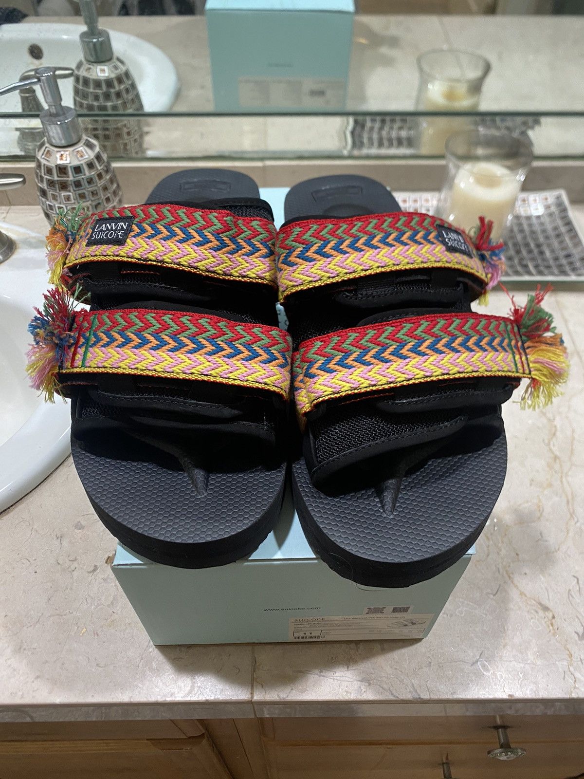 Lanvin × Suicoke Lanvin X Suicoke Moto Black Slides | Grailed