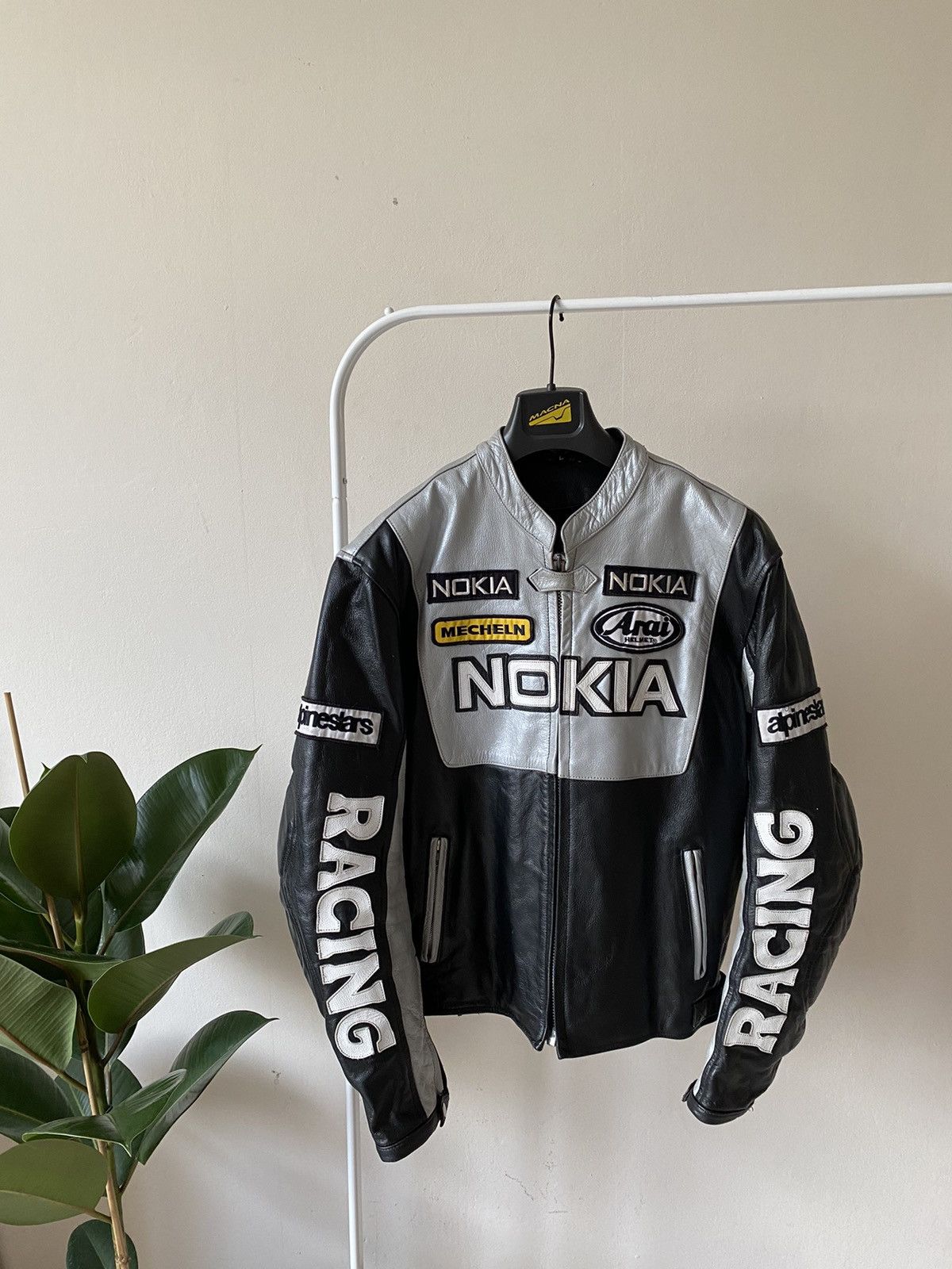 Designer Alpinestars x Nokia leather moto jacket | Grailed