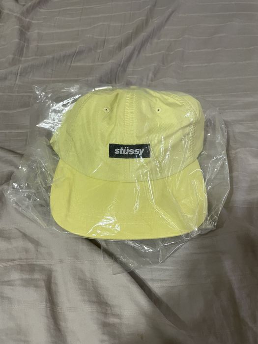 Stussy Stussy Sample Neon Yellow Ripstop cap | Grailed