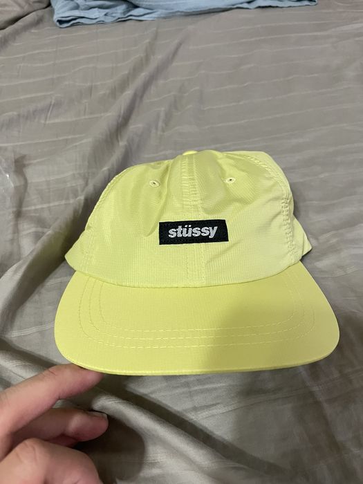 Stussy Stussy Sample Neon Yellow Ripstop cap | Grailed