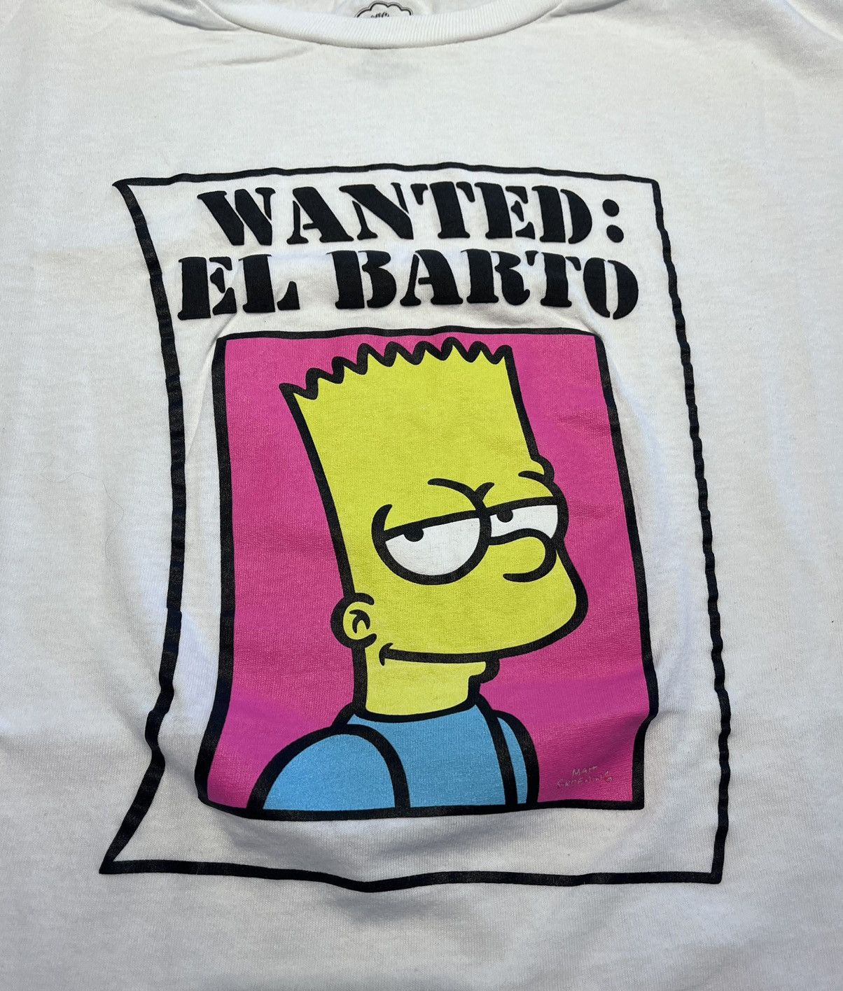 Streetwear × The Simpsons × Vintage The Simpsons El Barto Wanted Poster Tee | Grailed