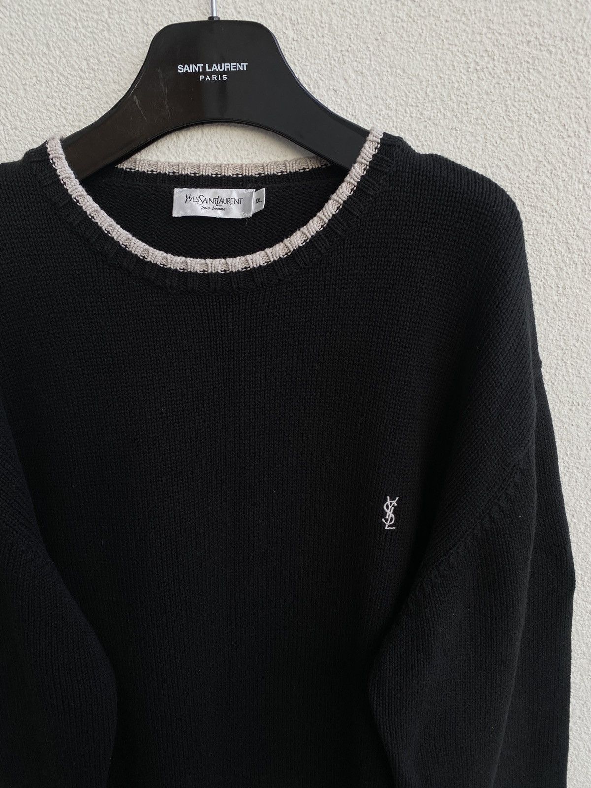 Yves Saint Laurent Black YSL Sweater Knit Yves Saint Laurent Sweater ...
