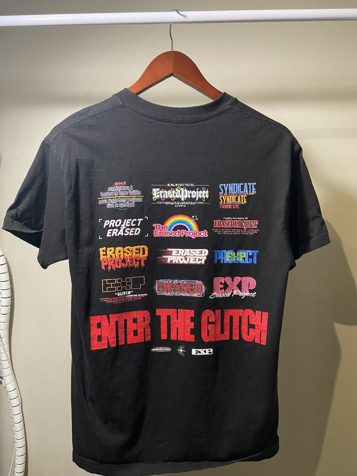 Erased Project × Streetwear ErasedProject ENTER THE GLITCH T-Shirt ...