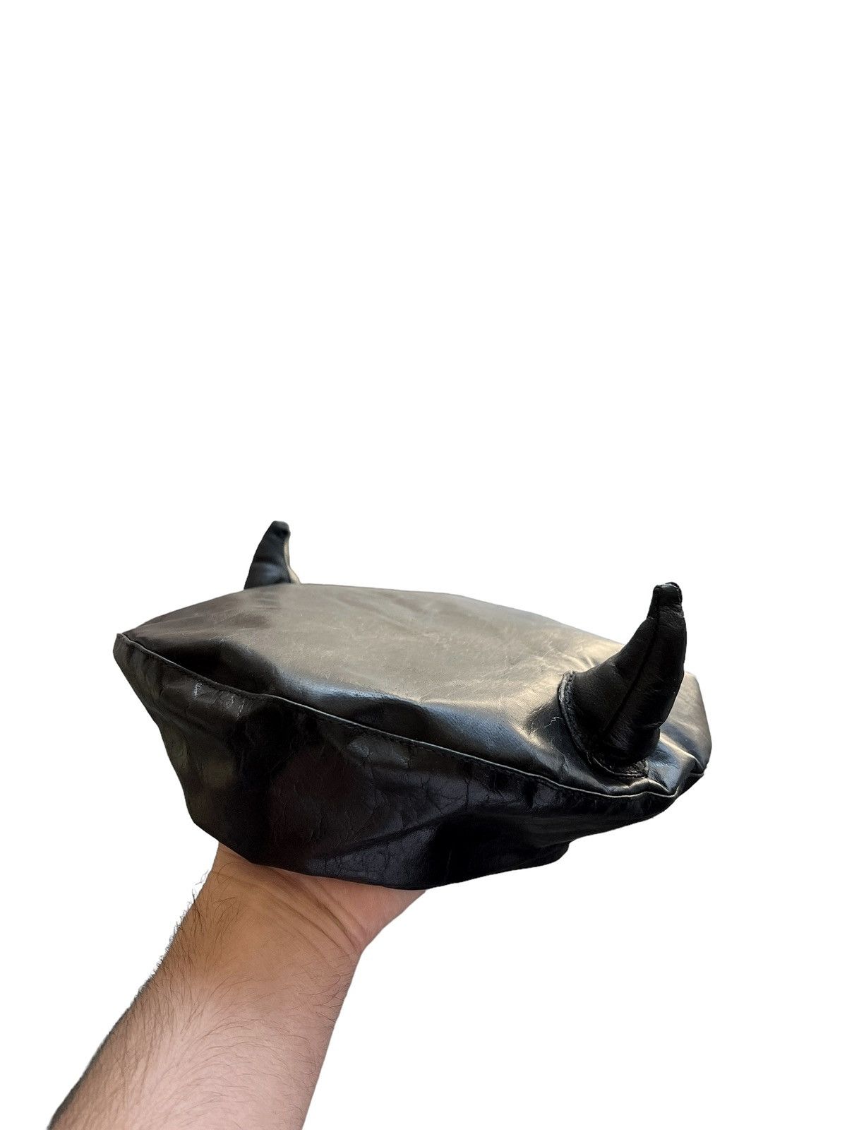 KTZ RARE Leather Devil Horn Beret | Grailed