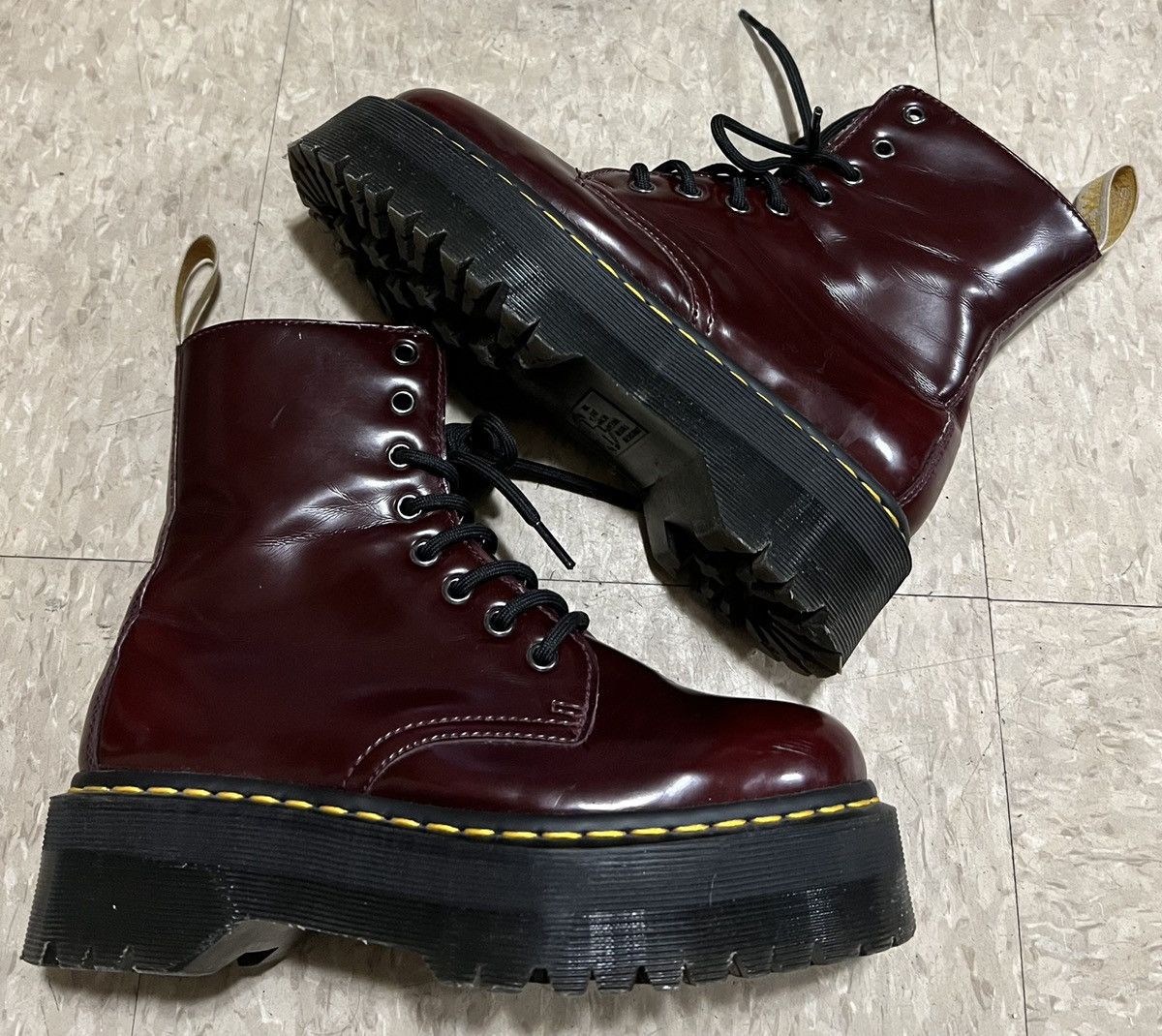 Dr. Martens Rare doc martens platform boots cherry red | Grailed
