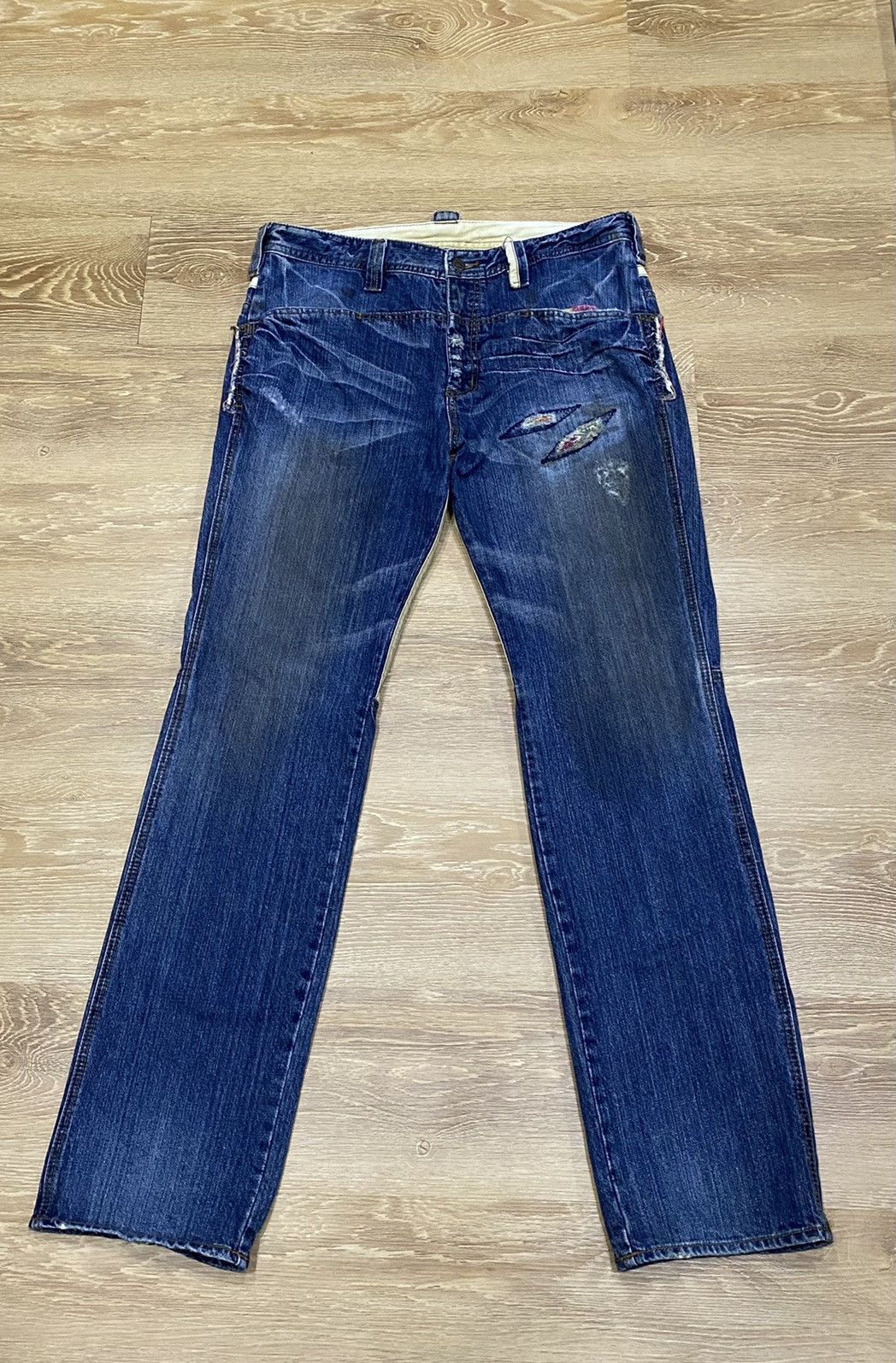 Distressed Denim Rare distressed Japan PPFM patches Punk jean Pant ...