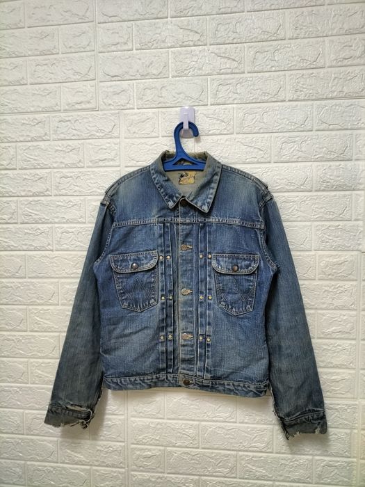 Vintage Vintage 50s Distressed Wrangler 11mj Selvedge Denim Jacket ...