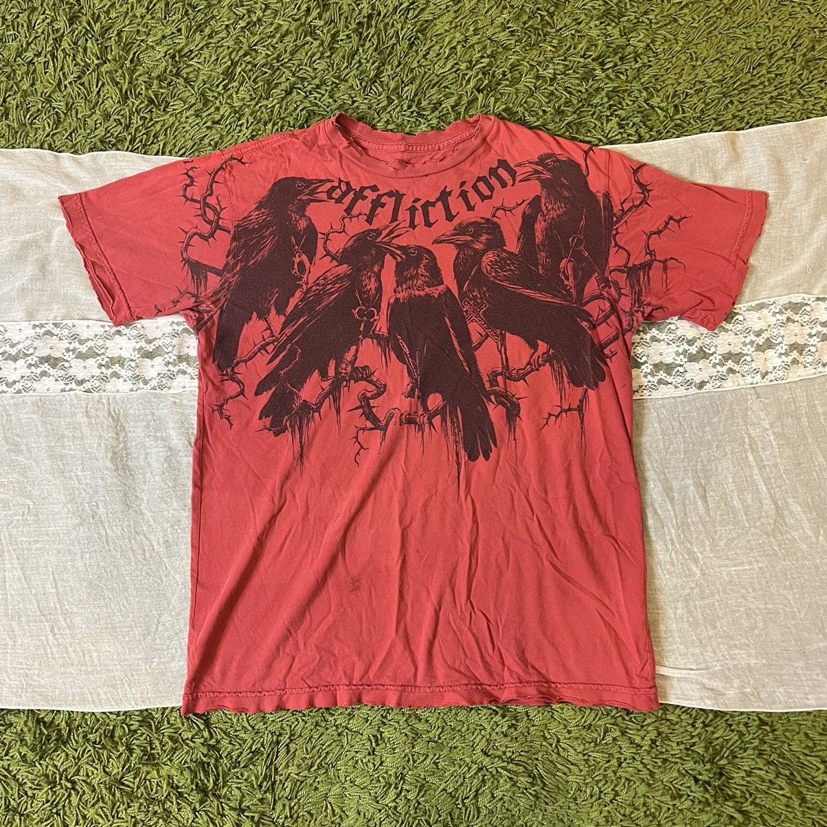 Affliction Rare Affliction Crow Tee | Grailed