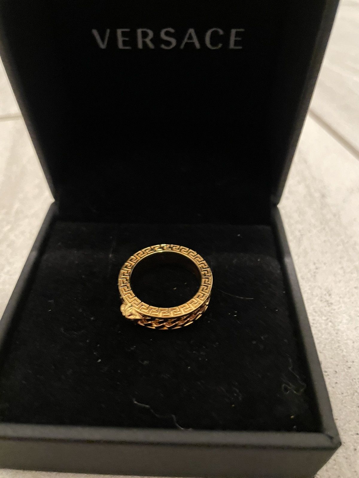 Versace Versace chained Medusa ring | Grailed