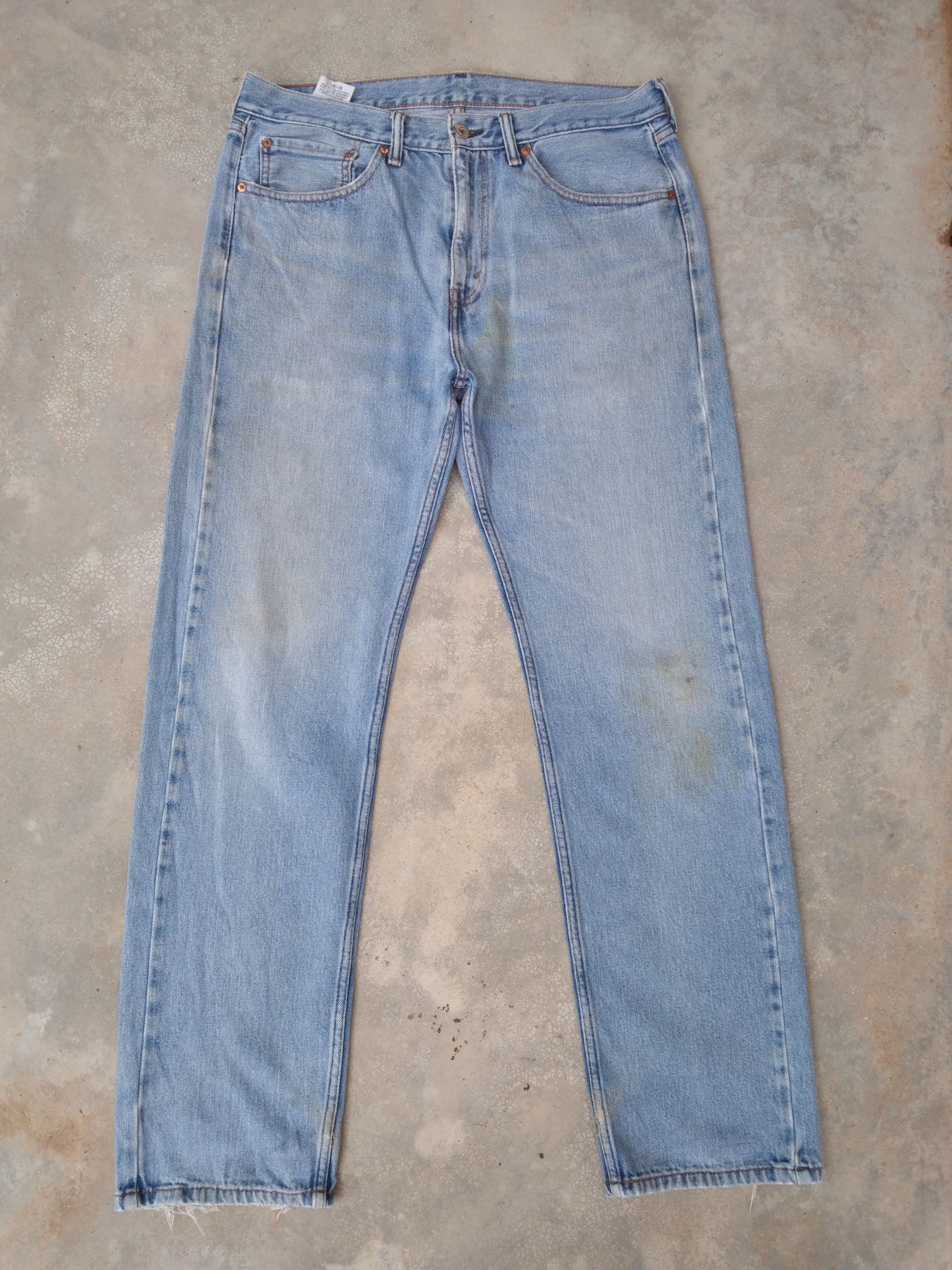 Vintage Vintage Levi's Jeans 505 Light Wash Distressed Denim 34x32 | Grailed